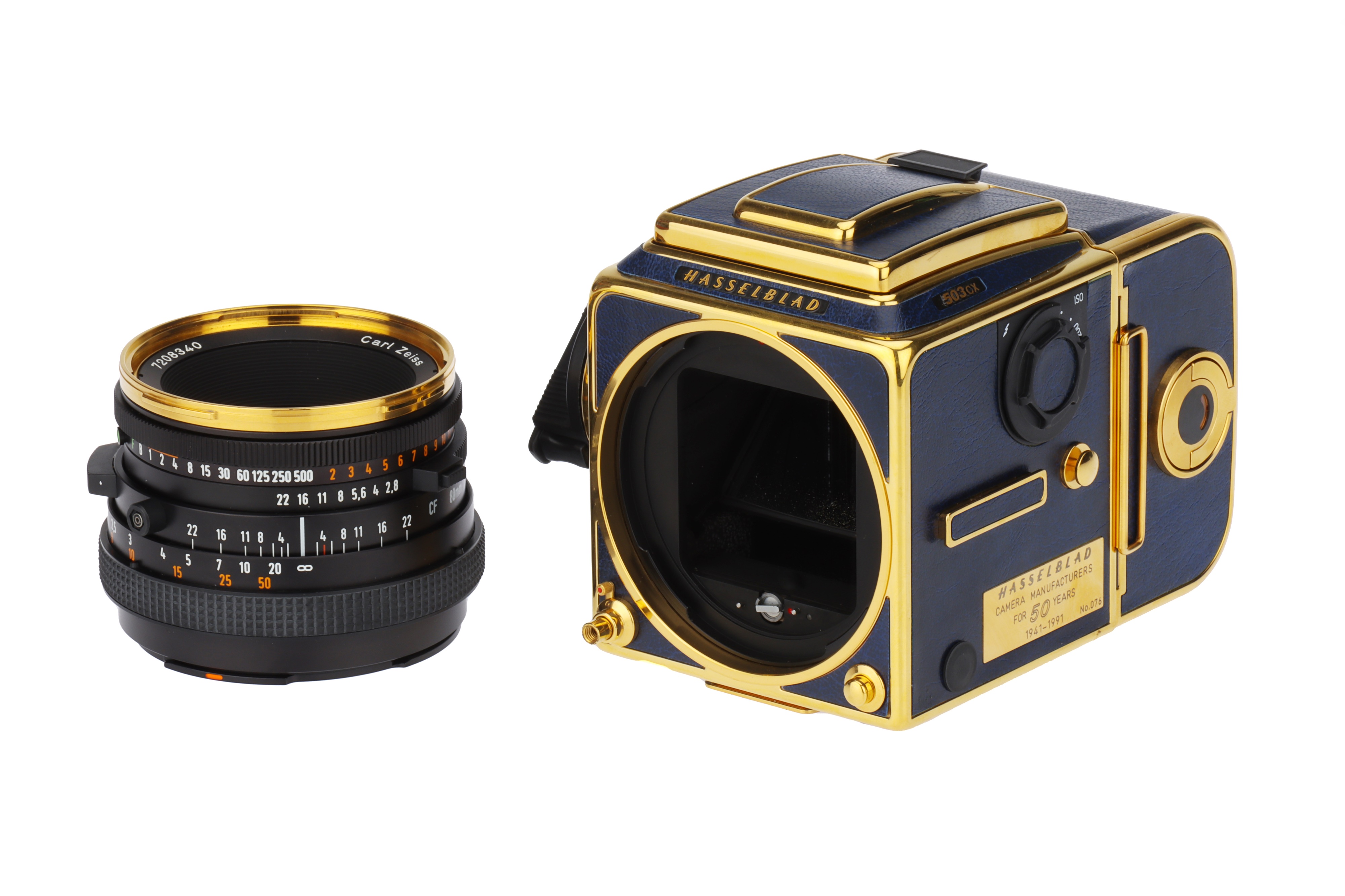 Lot 196 - A Hasselblad 503CX Golden Blue 50th