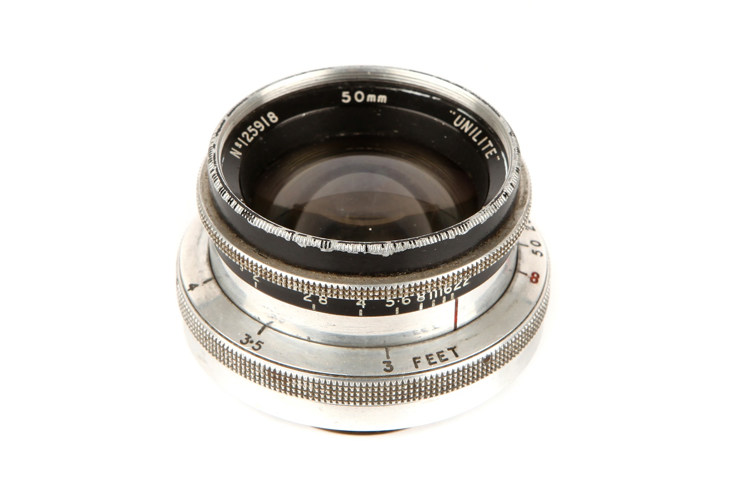 Lot 1308 - A Wray Unilite f/2 50mm Lens,