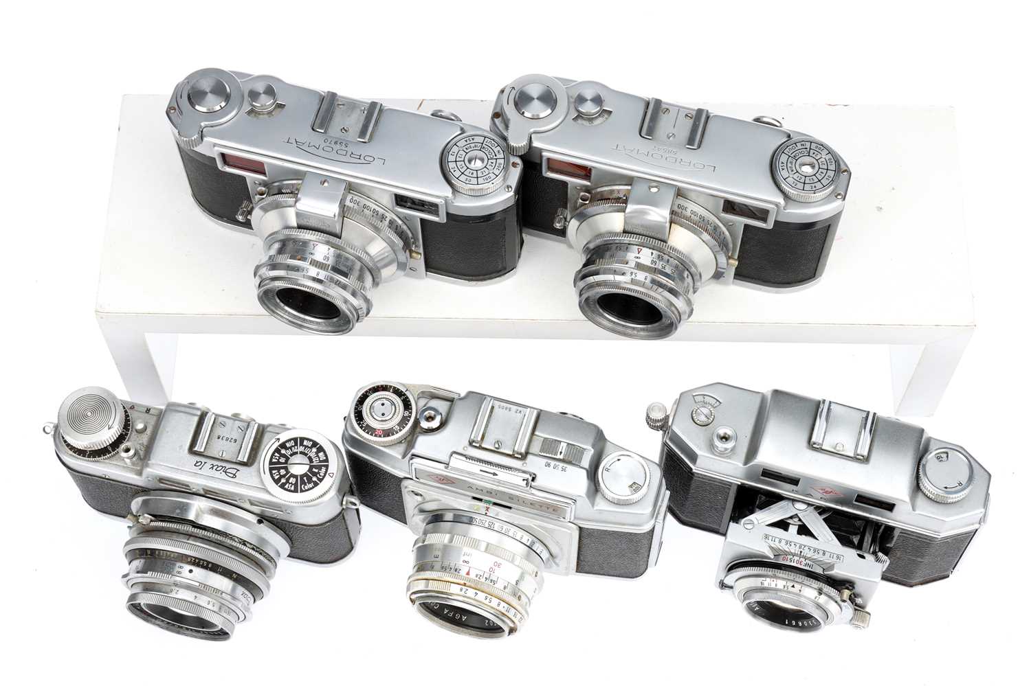 Lot 224 - Five 35mm Rangefinder and Viewfinder Cameras