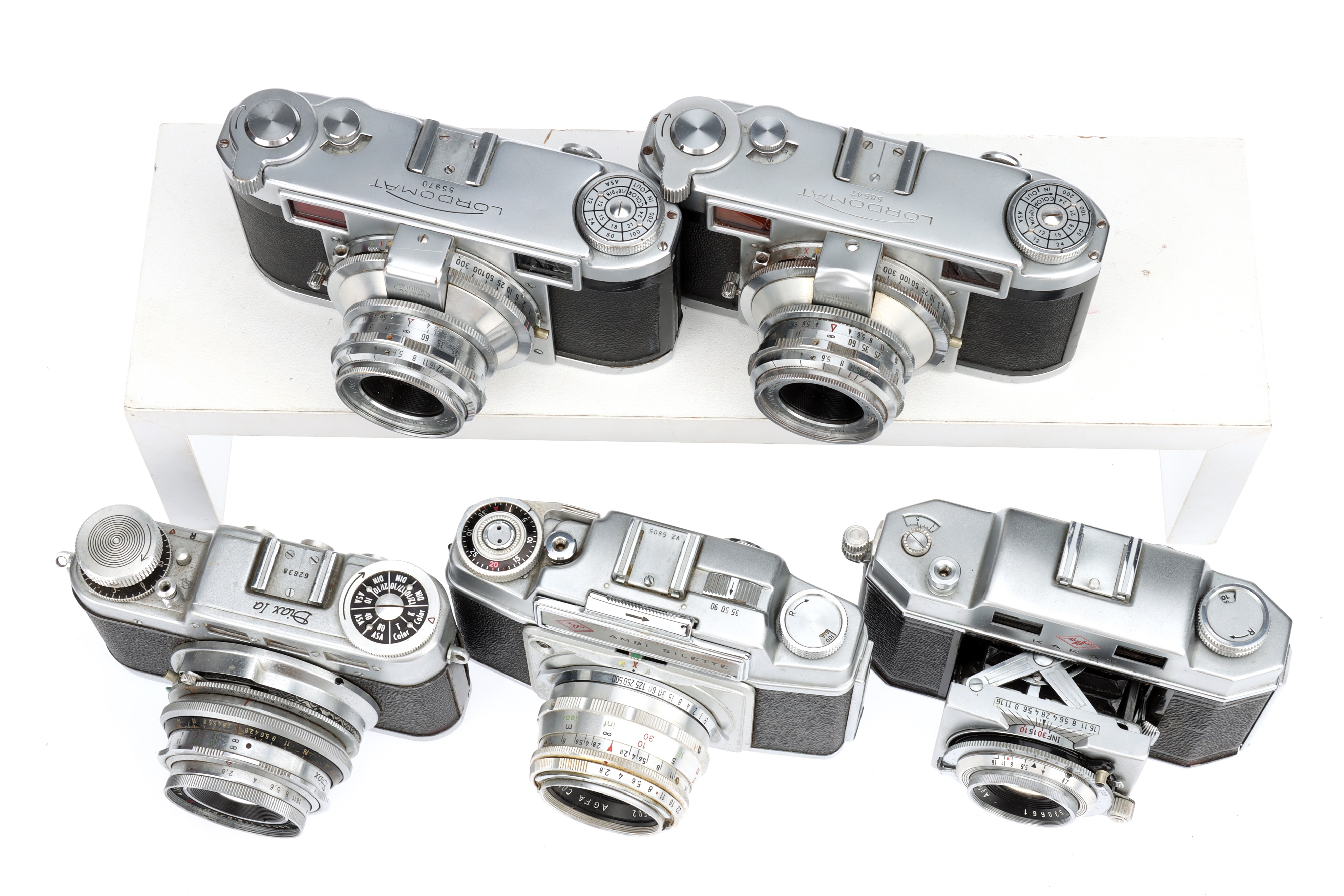 Lot 224 - Five 35mm Rangefinder and Viewfinder Cameras