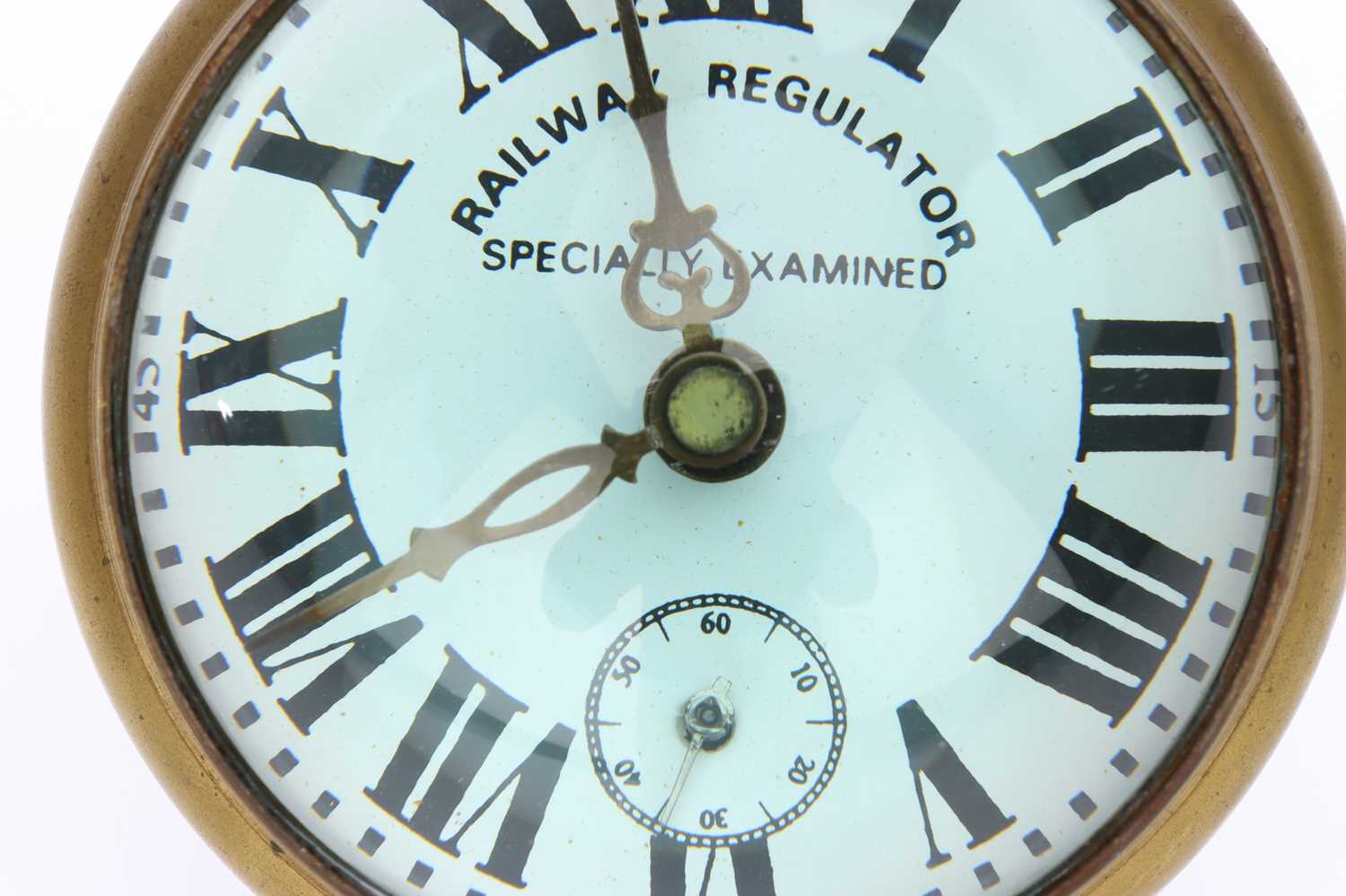 Lot 791 - Railway Regulator Ball Desk Clock,