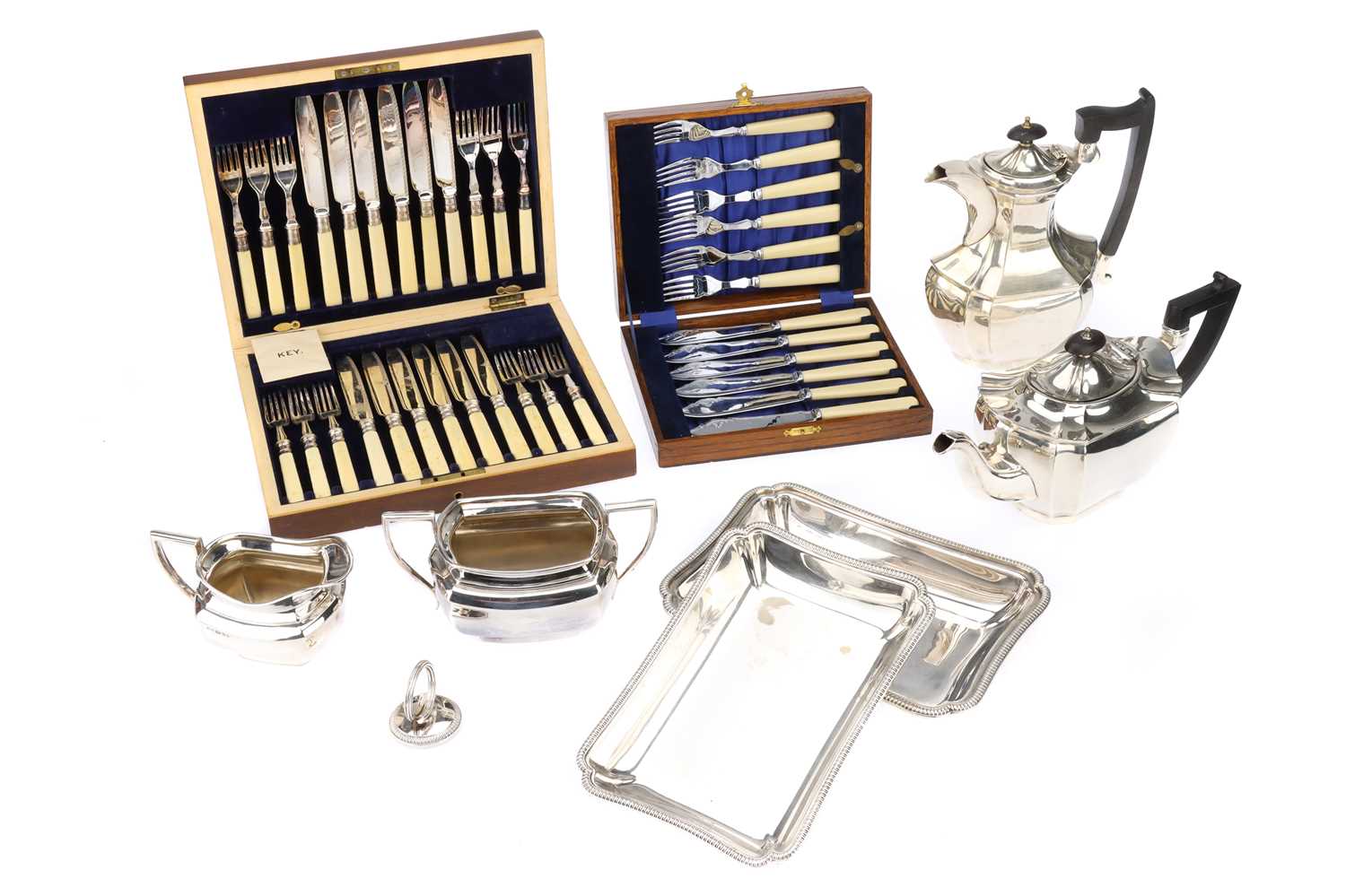 Lot 787 - A George V EPNS Four Piece Tea Set,