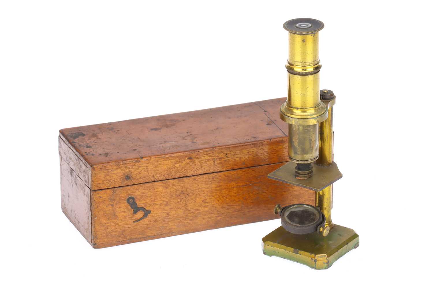 Lot 695 - Small Students Brass Microscope,