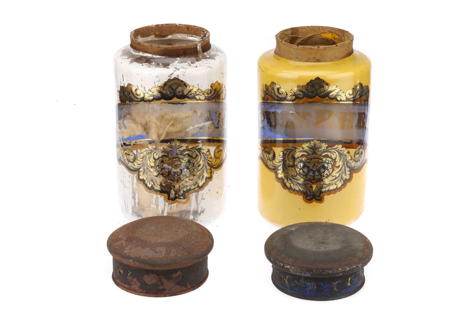 Lot 40 - A Pair of Victorian Apothecary Speci Jars,