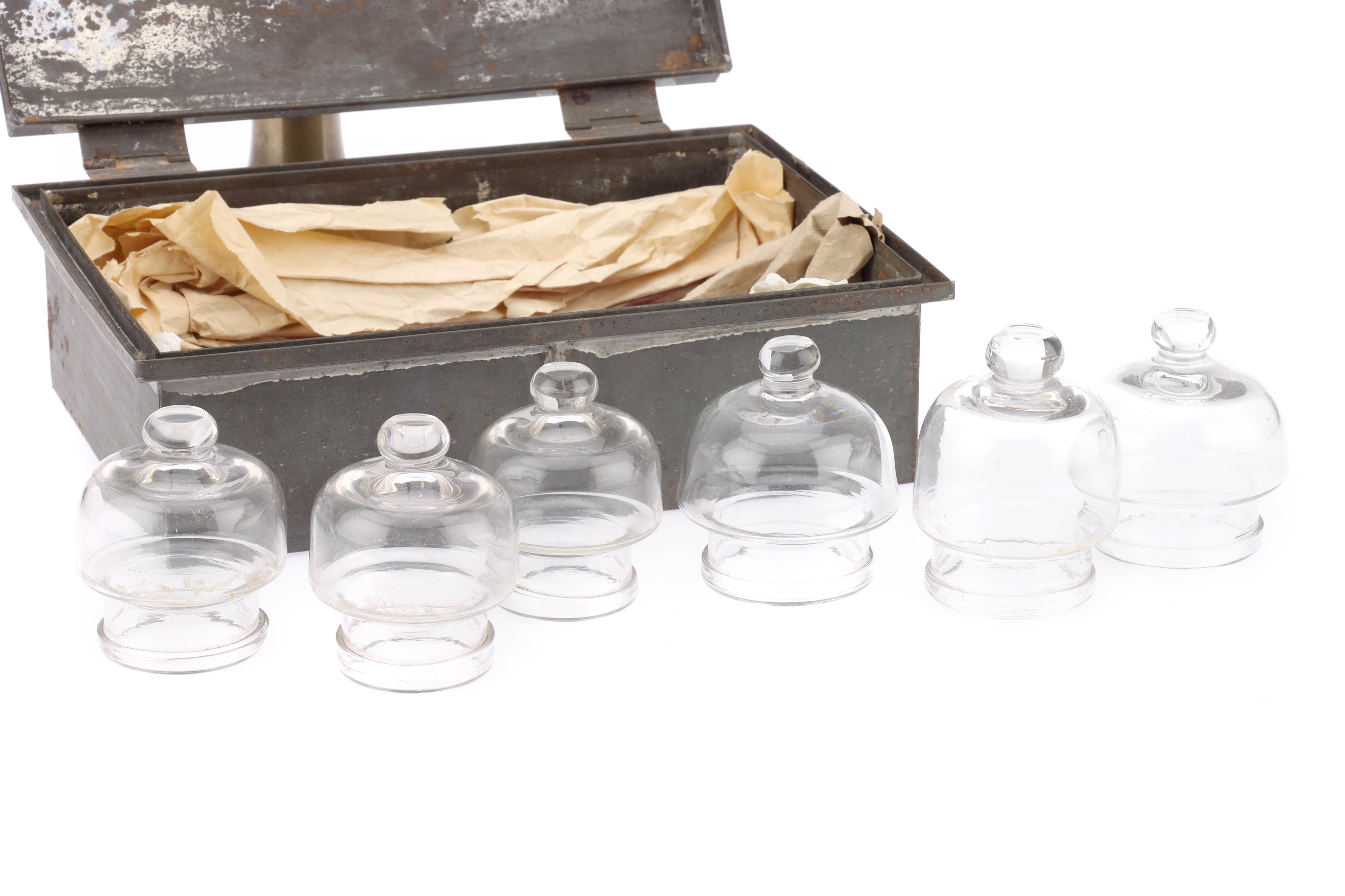 Lot 744 - A Set of 6 French Cupping Glasses,