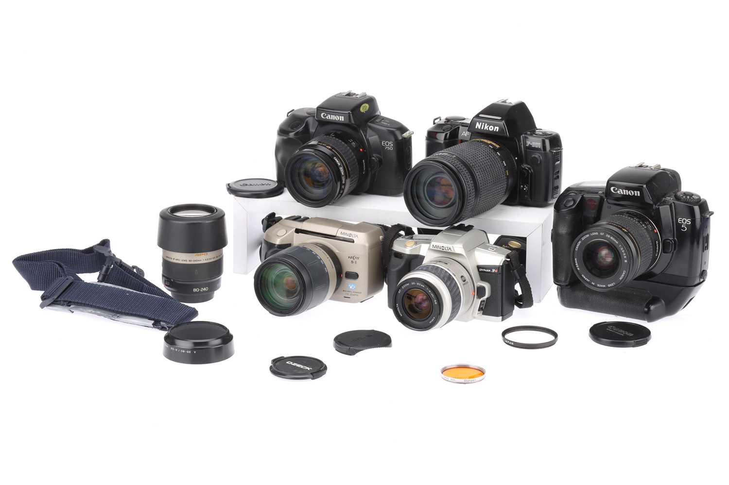 Lot 251 - A Mixed Selection of 35mm SLR Cameras,