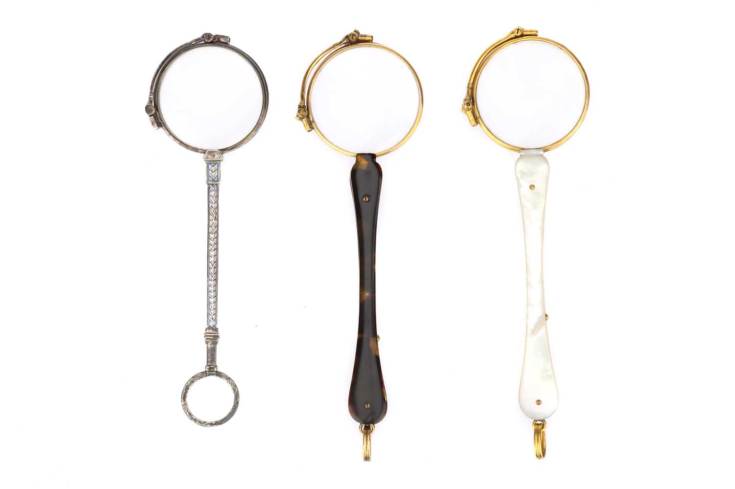 Lot 9 - Three Fine Lorgnettes,