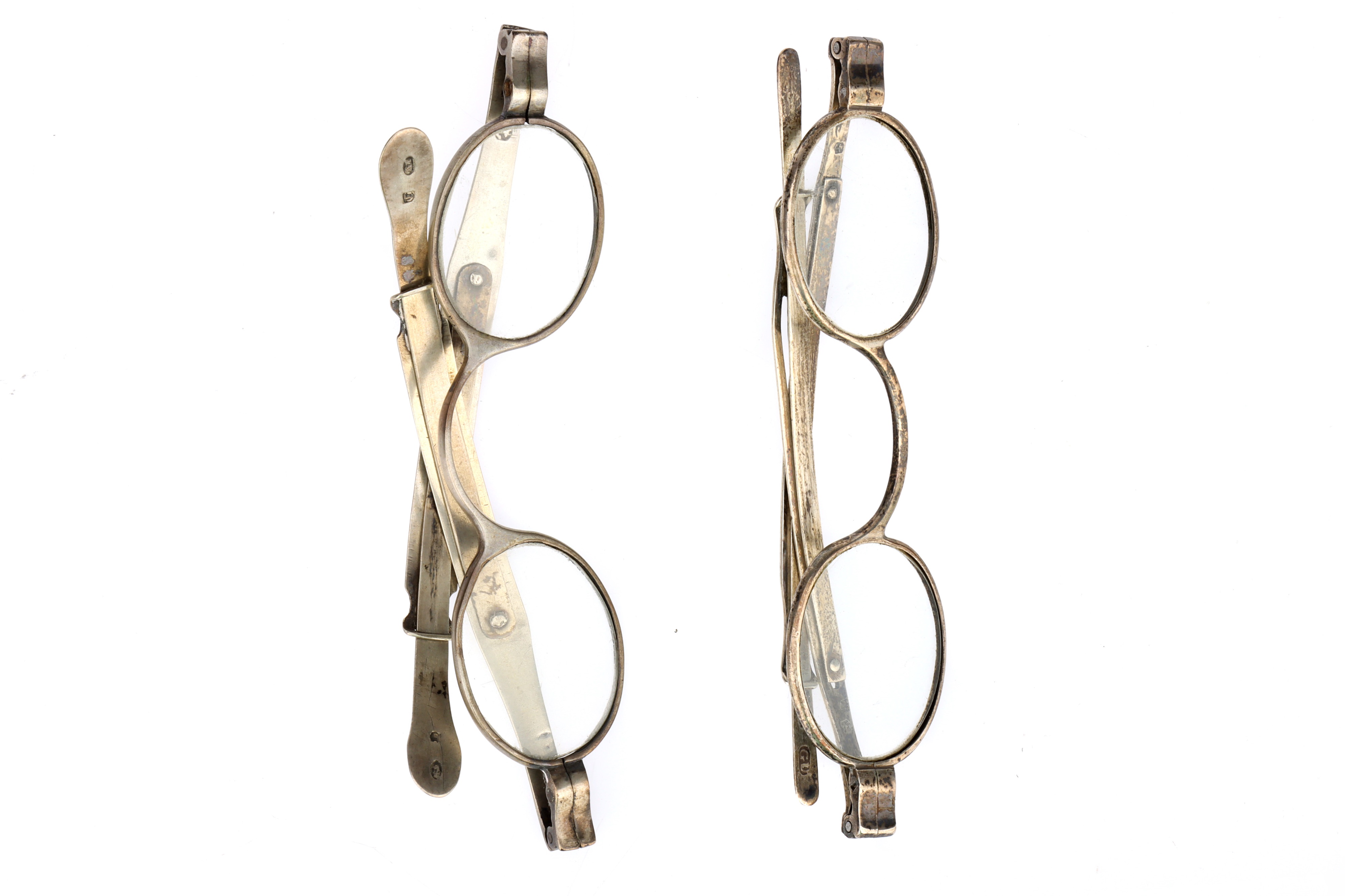 Lot 1 - Two Pairs of Early 19th Century Silver