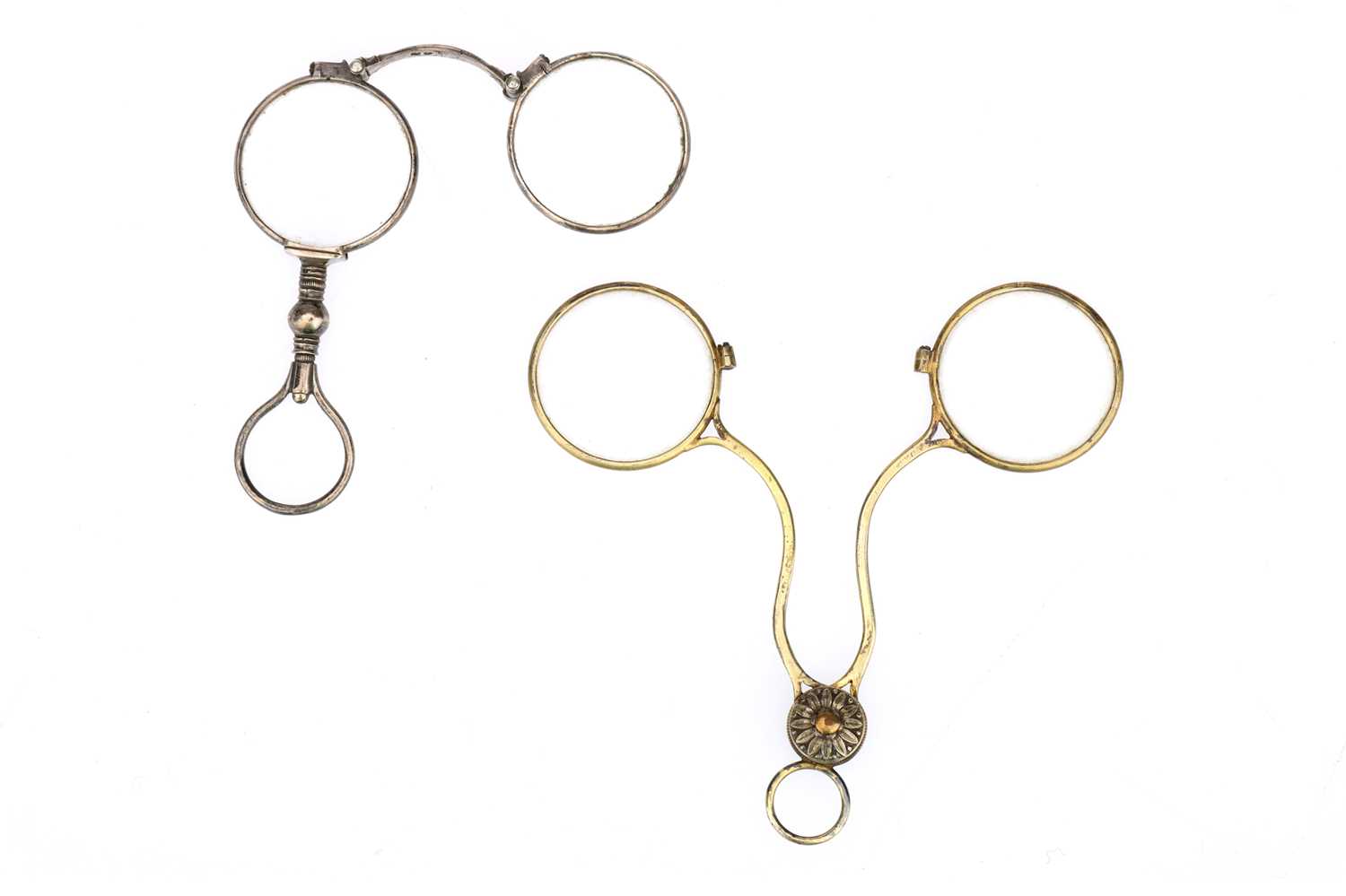 Lot 10 - Two Pairs of Silver Spectacles,