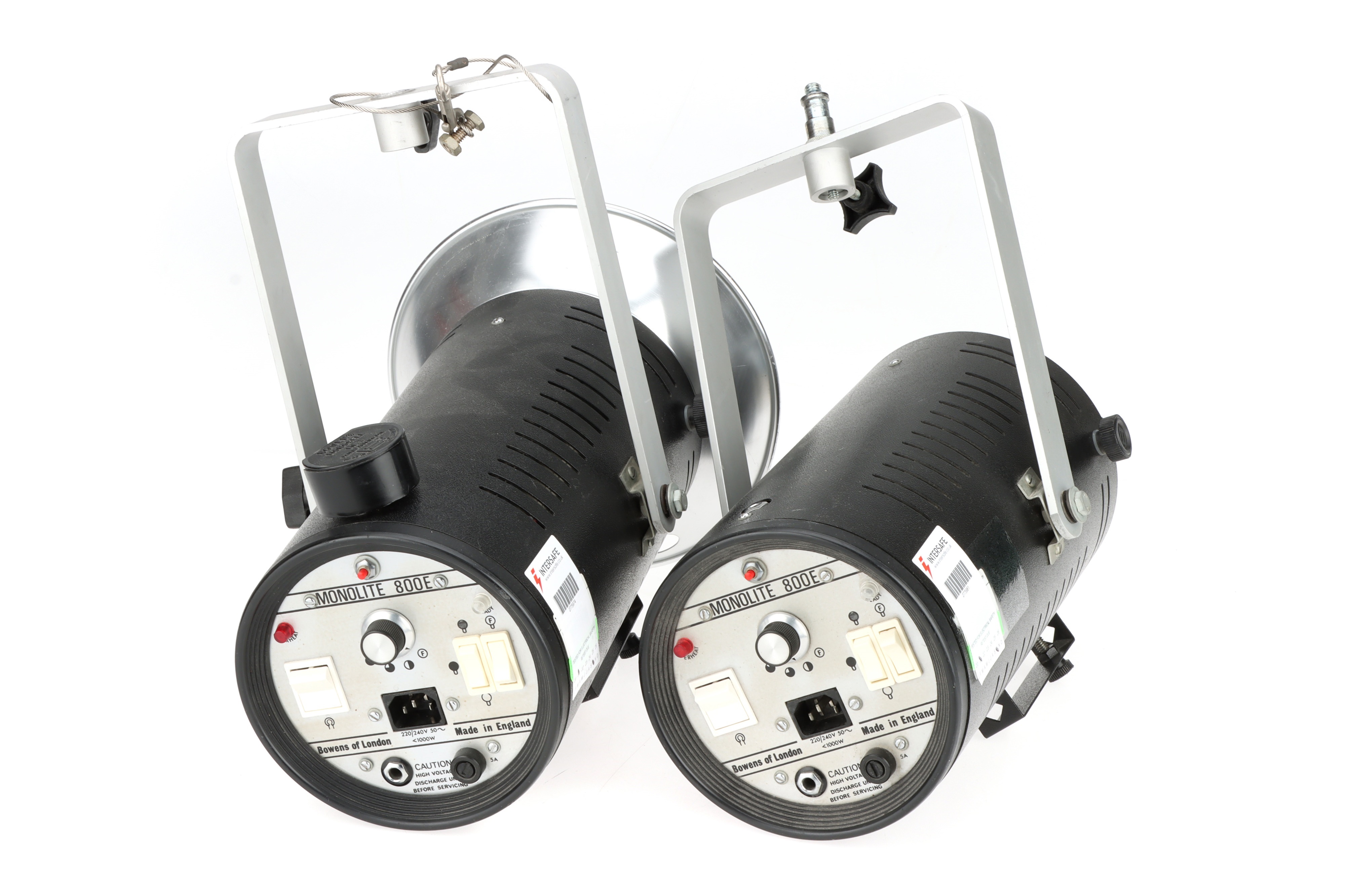 Lot 636 - Two Bowens Monolite 800E Studio Flash Heads,