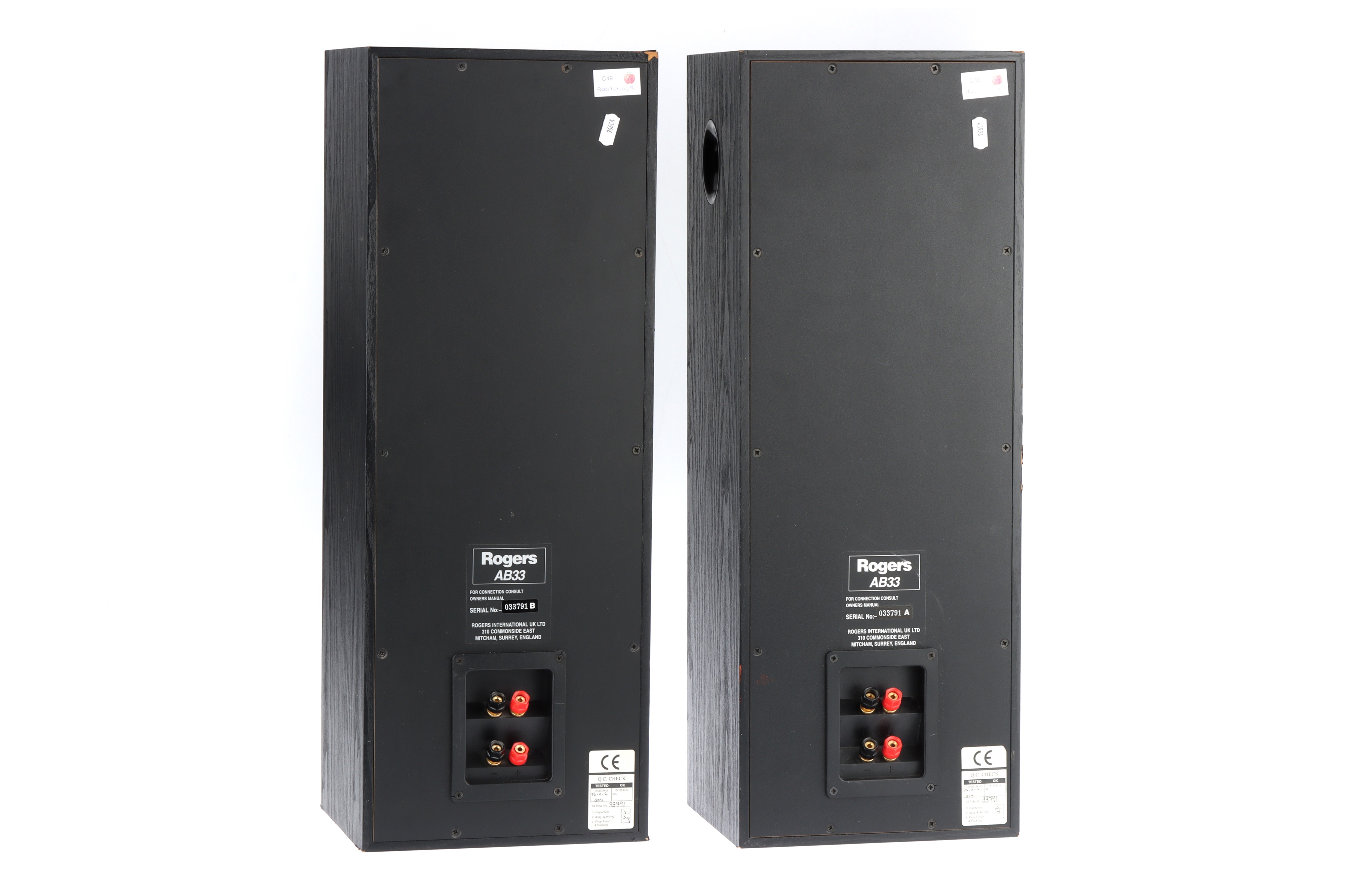 Lot 946 - A Pair of Rogers AB33 Bass Units,
