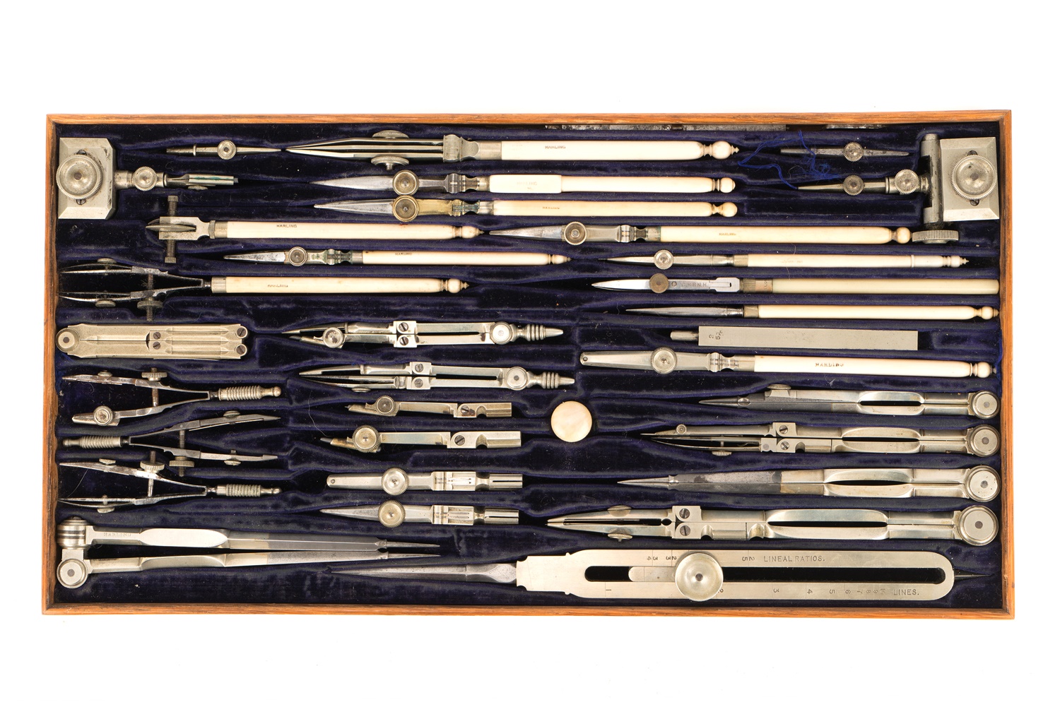 Lot 102 - A Large Case of Drawing Instruments by