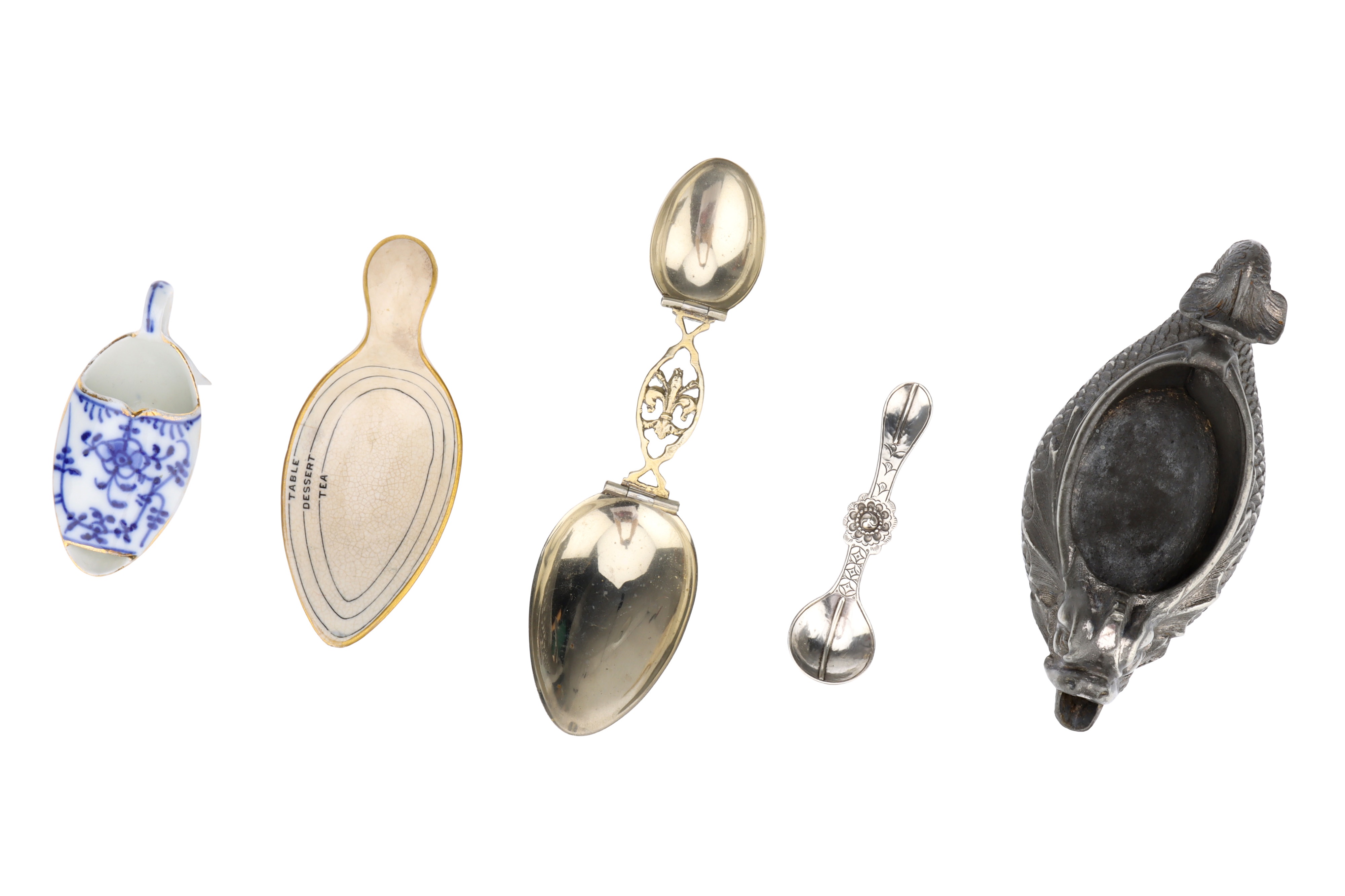 Lot 47 - A Pap Boat and Medicine Spoons,