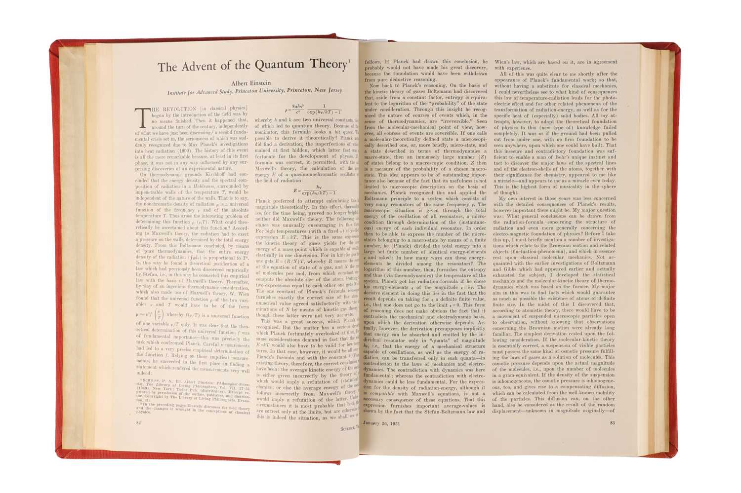 Lot 64 - Einstein, Albert, 9 Period Journal Articles,