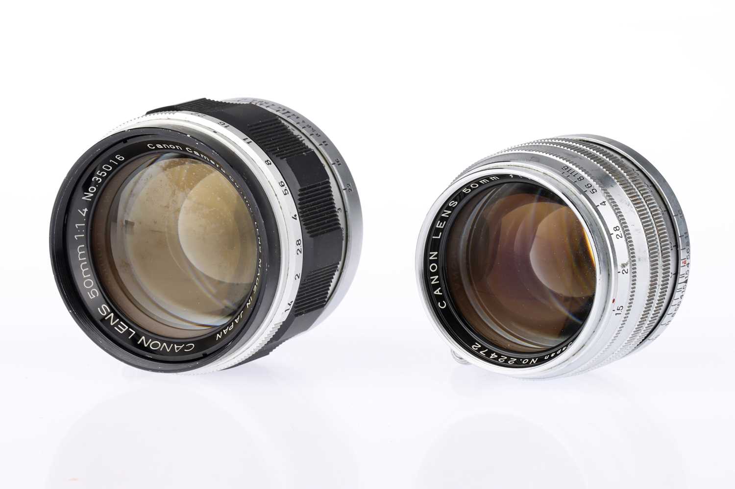 Lot 44 - Two Canon L39 Screw Mount Lenses,