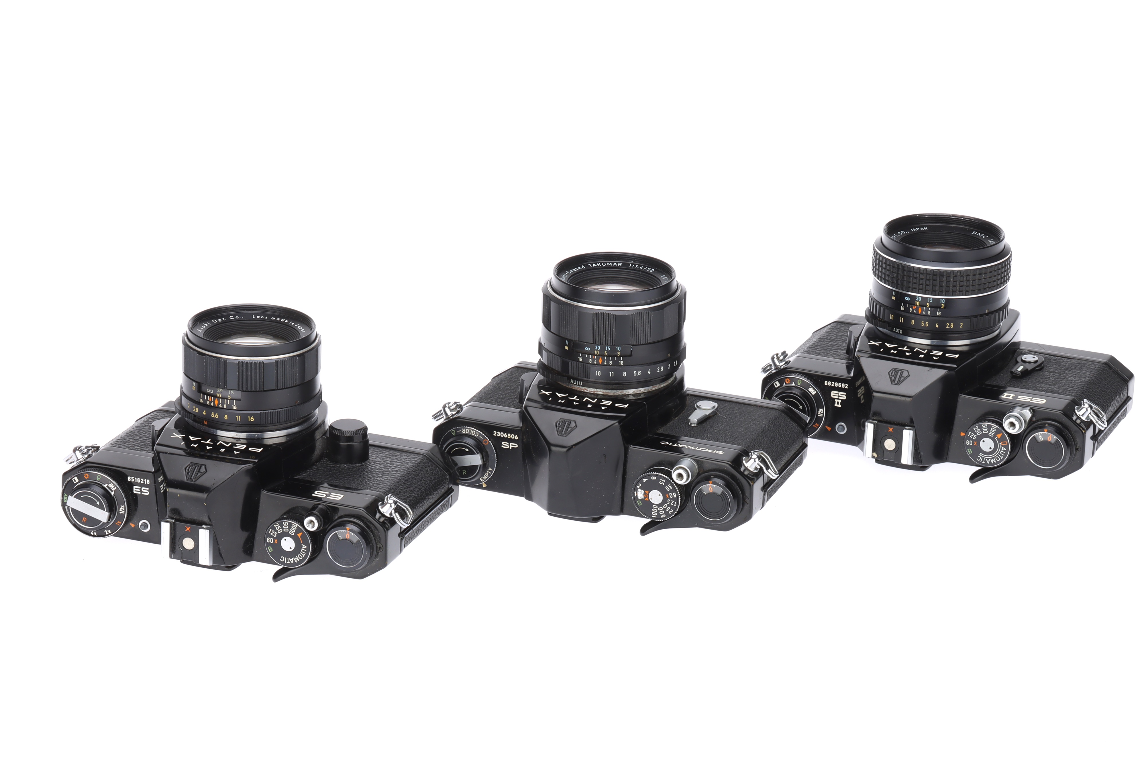 Lot 300 - Three Asahi Pentax SLR Cameras,