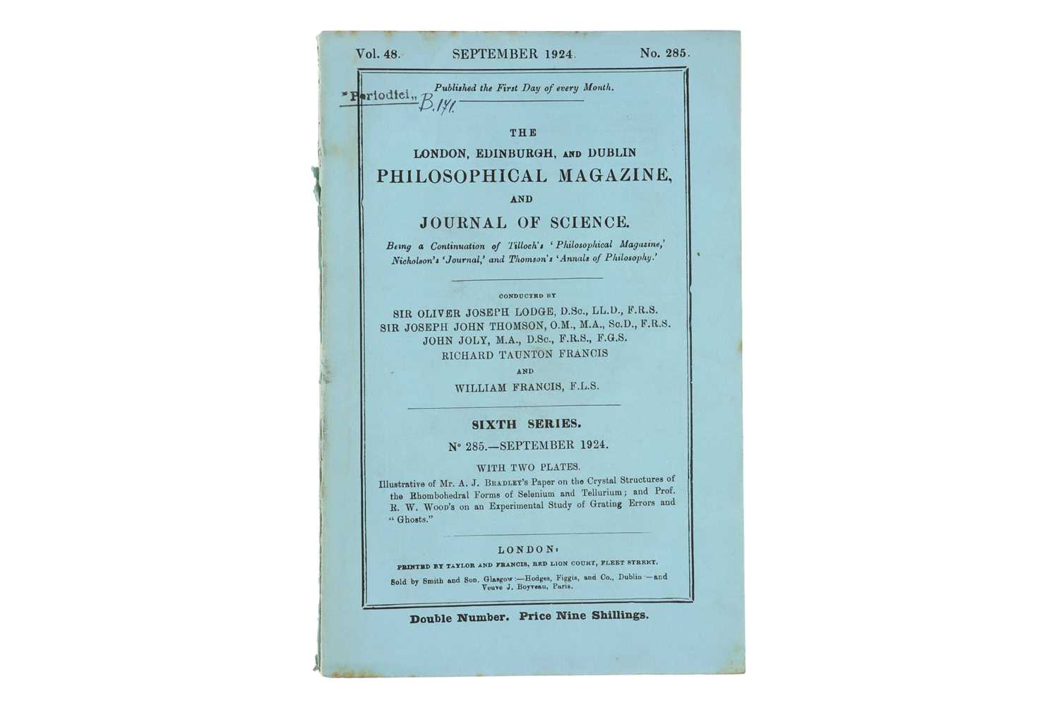 Lot 337 - MILLIKAN, R. A. (Nobel prize in physics