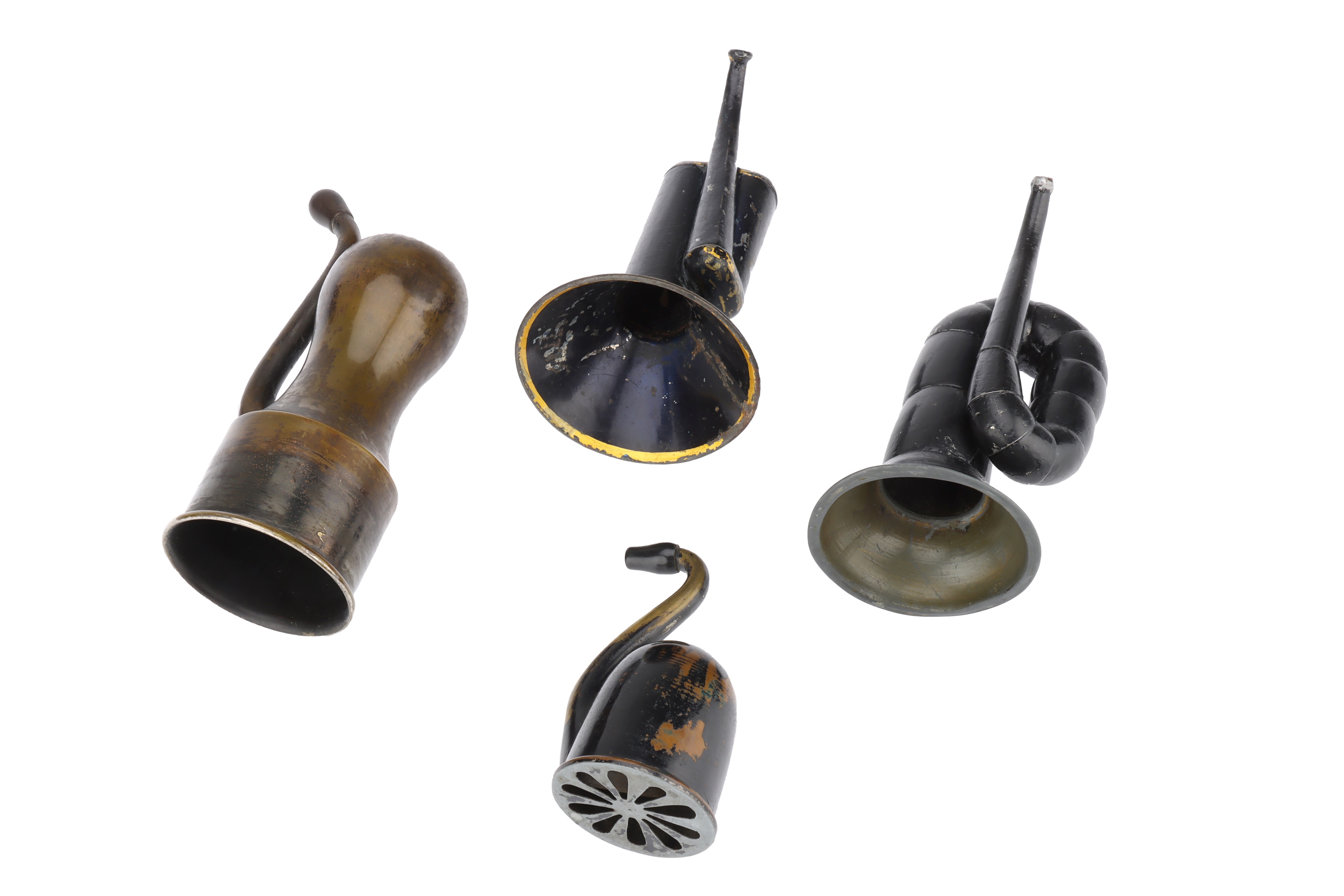 Lot 163 - Four Antique Ear Trumpets,