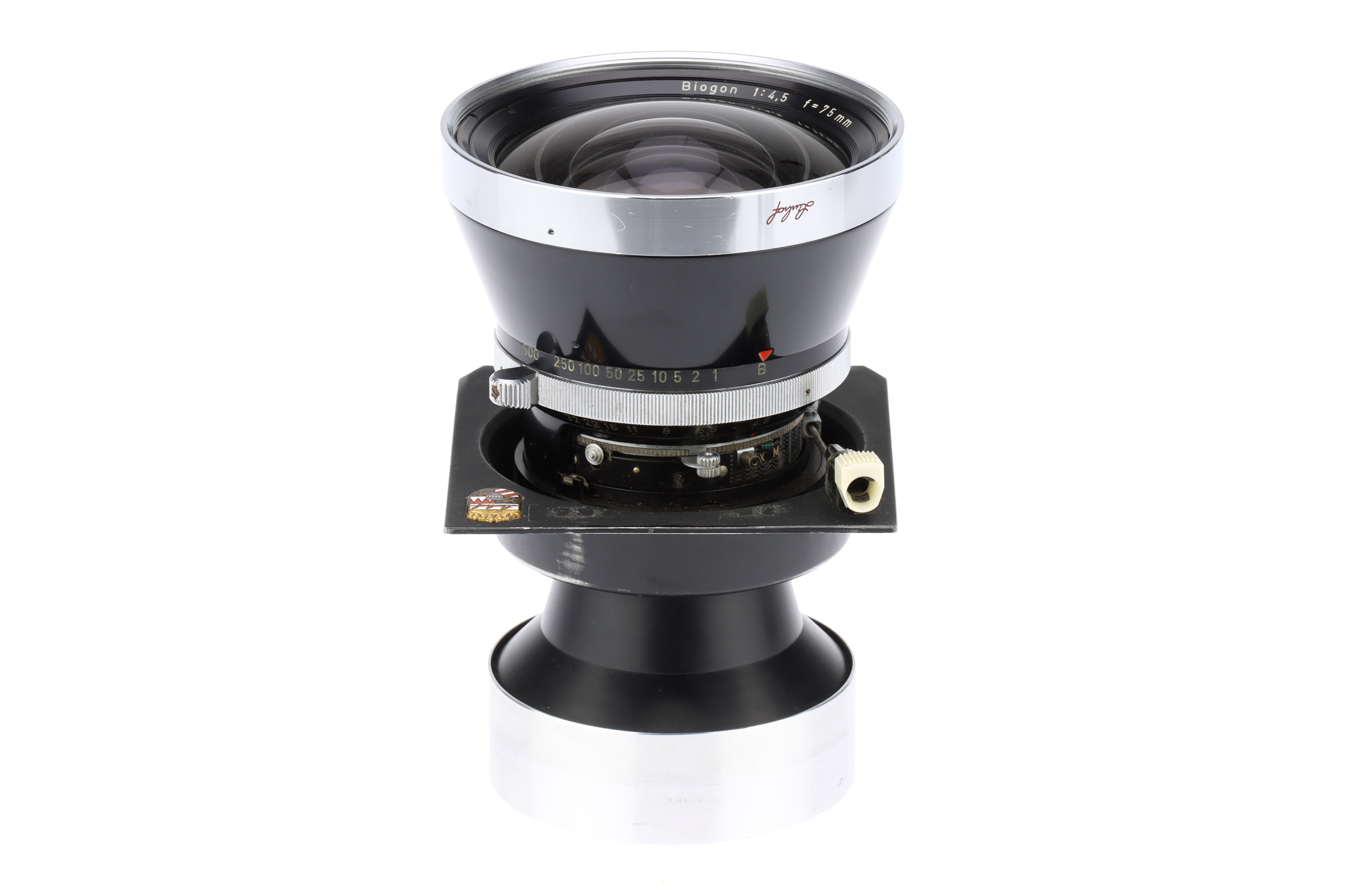 Lot 236 - A Linhof Carl Zeiss Biogon f/4.5 75mm Lens,