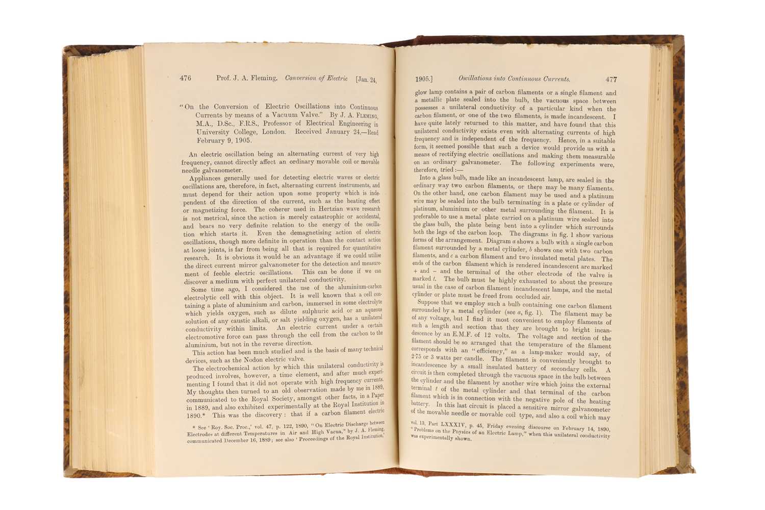 Lot 347 - John Ambrose Fleming, The Fleming Diode or