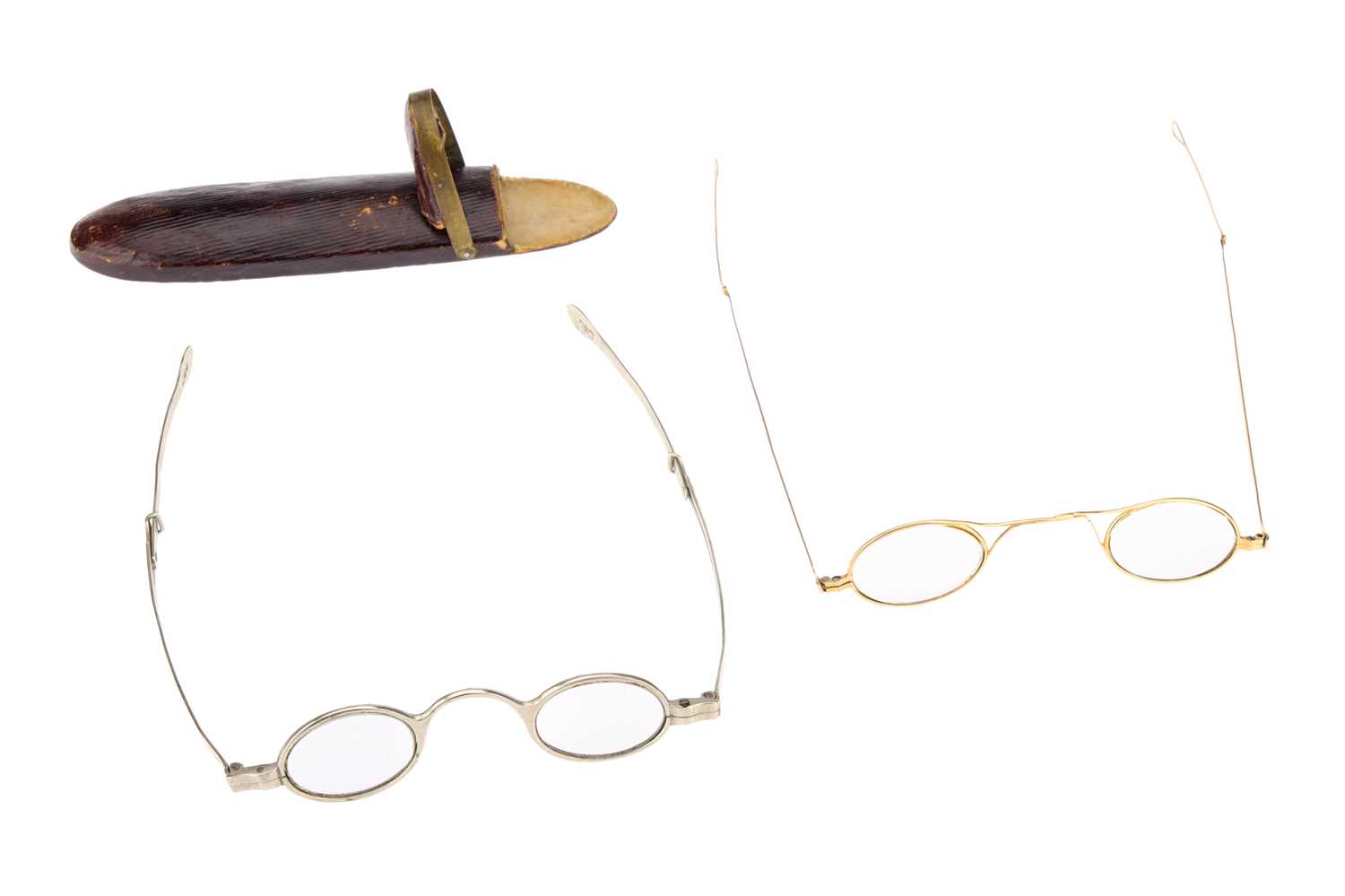Lot 156 - Gold and Silver Antique Spectacles,