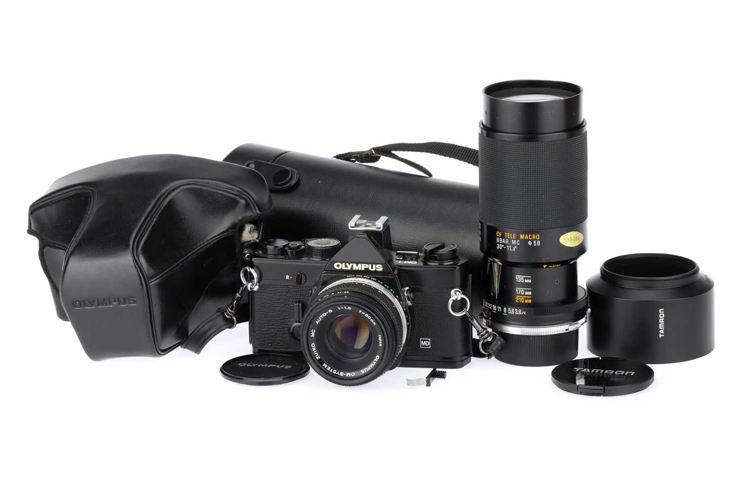 Lot 286 - An Olympus OM-1N 35mm Camera Outfit,