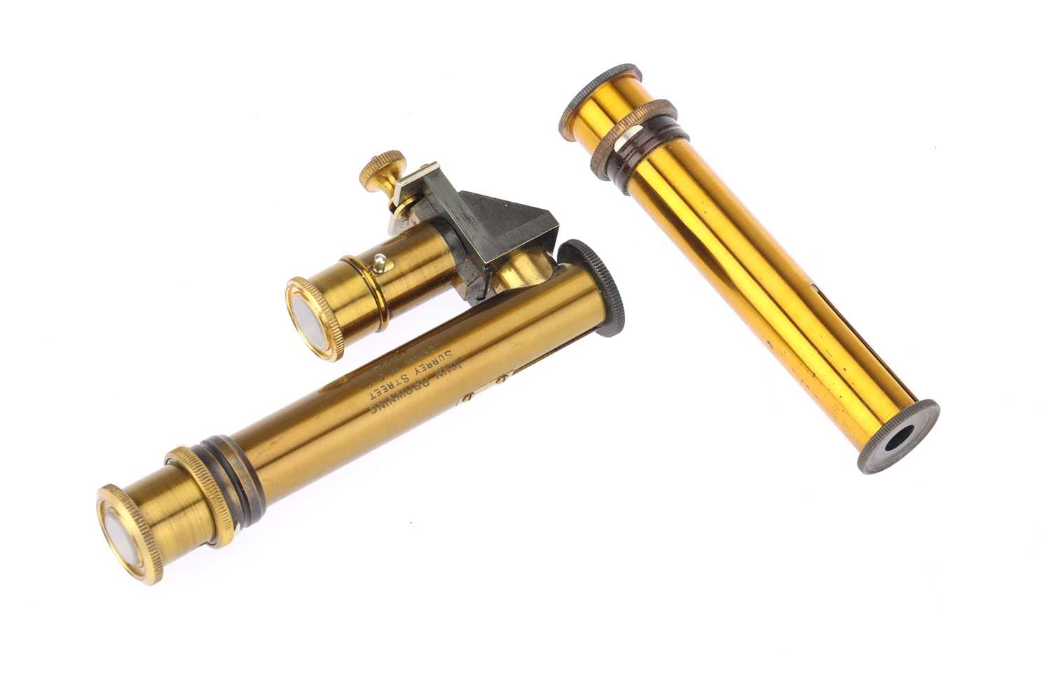 Lot 113 - Two Brass Pocket Spectroscopes