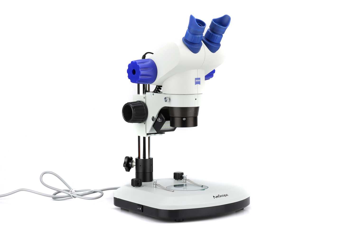 Lot 163 - A Zeiss AmScope Binocular Zoom Microscope