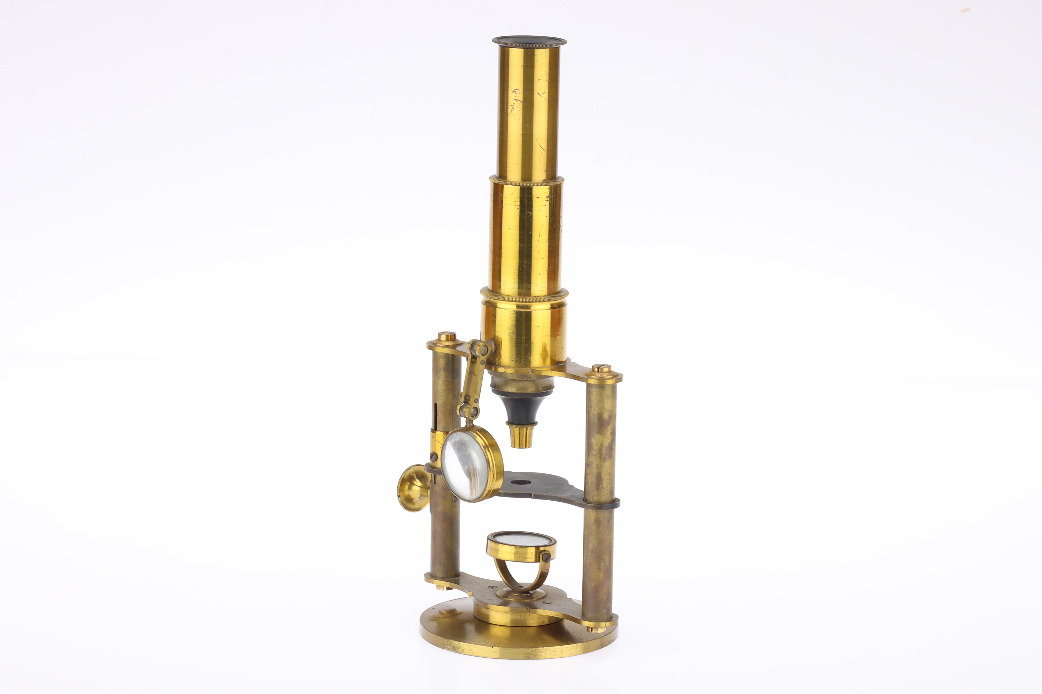 Lot 178 - French Brass Microscope,