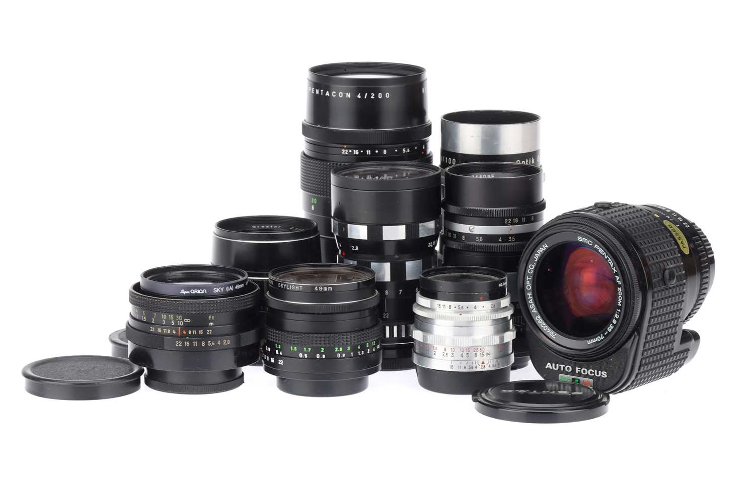 Lot 835 - A Mixed Selection of Camera Lenses,