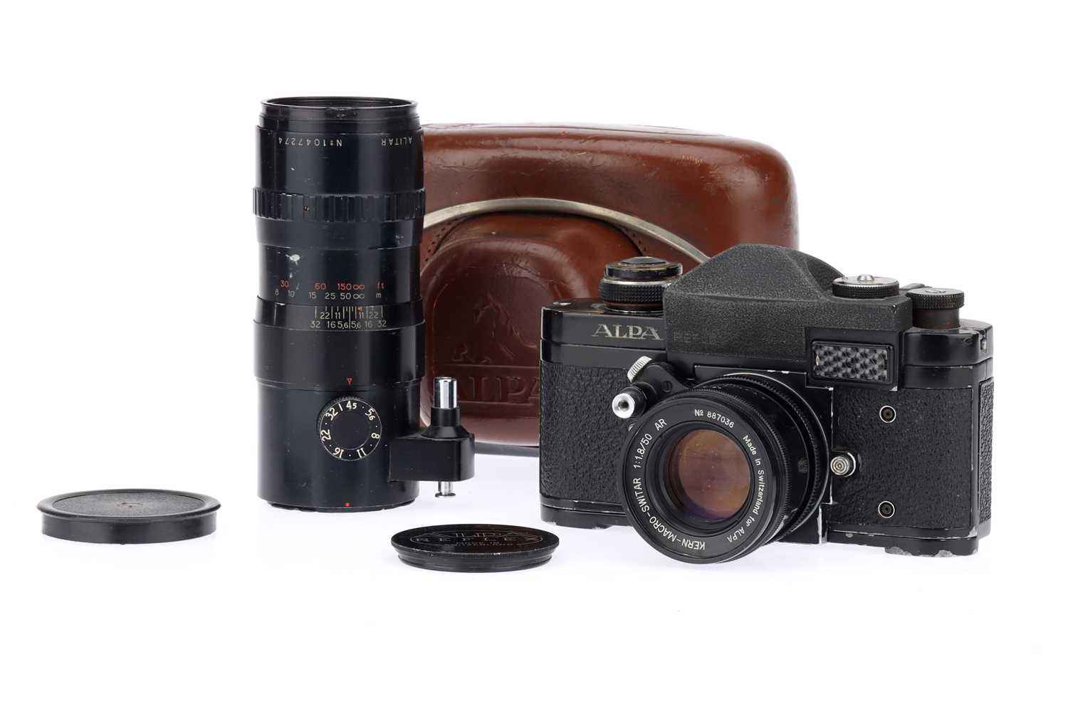 Lot 642 - An Alpa Model 6c 35mm SLR Camera Outfit,