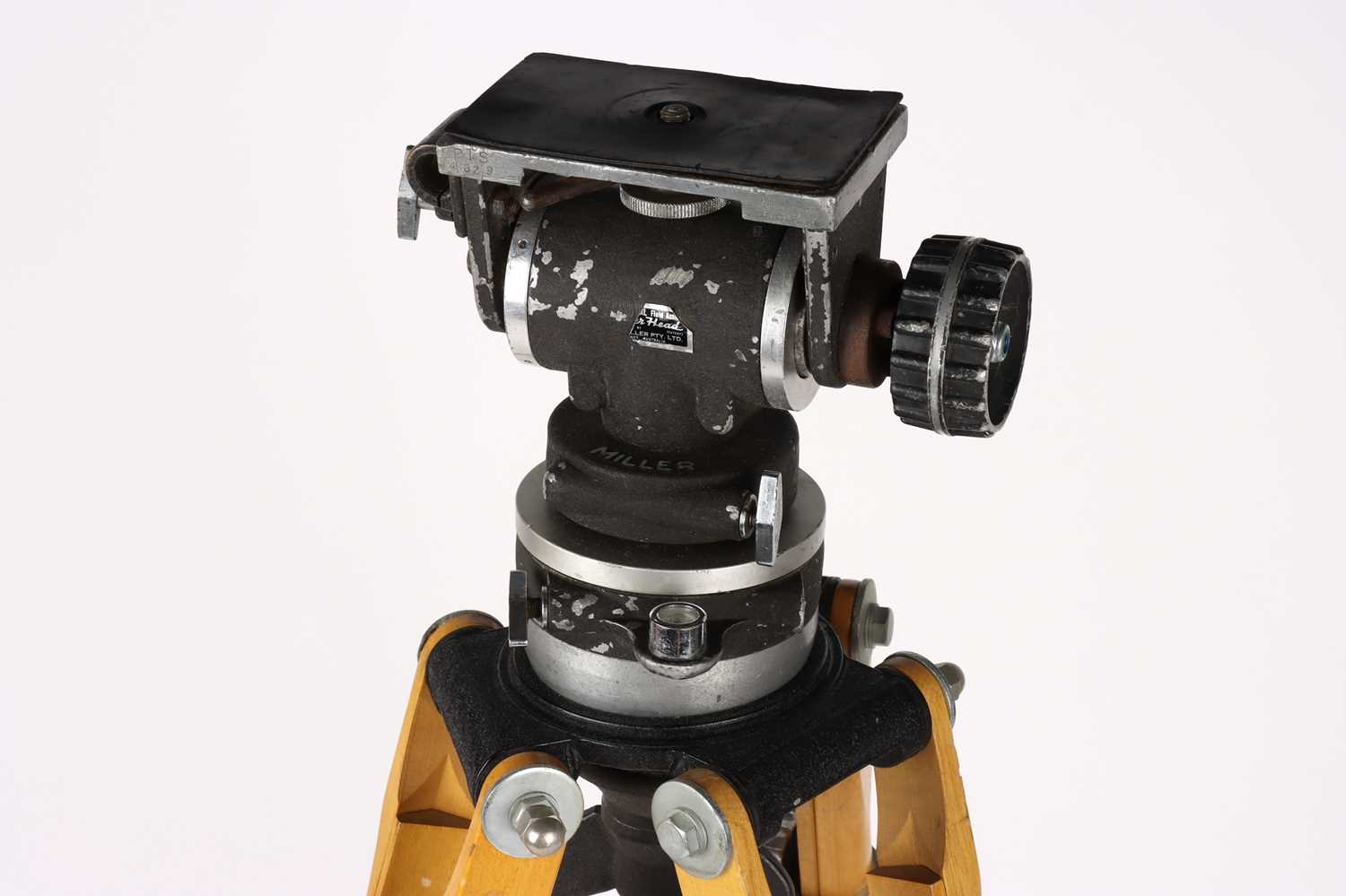 Lot 523 - A Large Miller 35mm Cine Camera Tripod,
