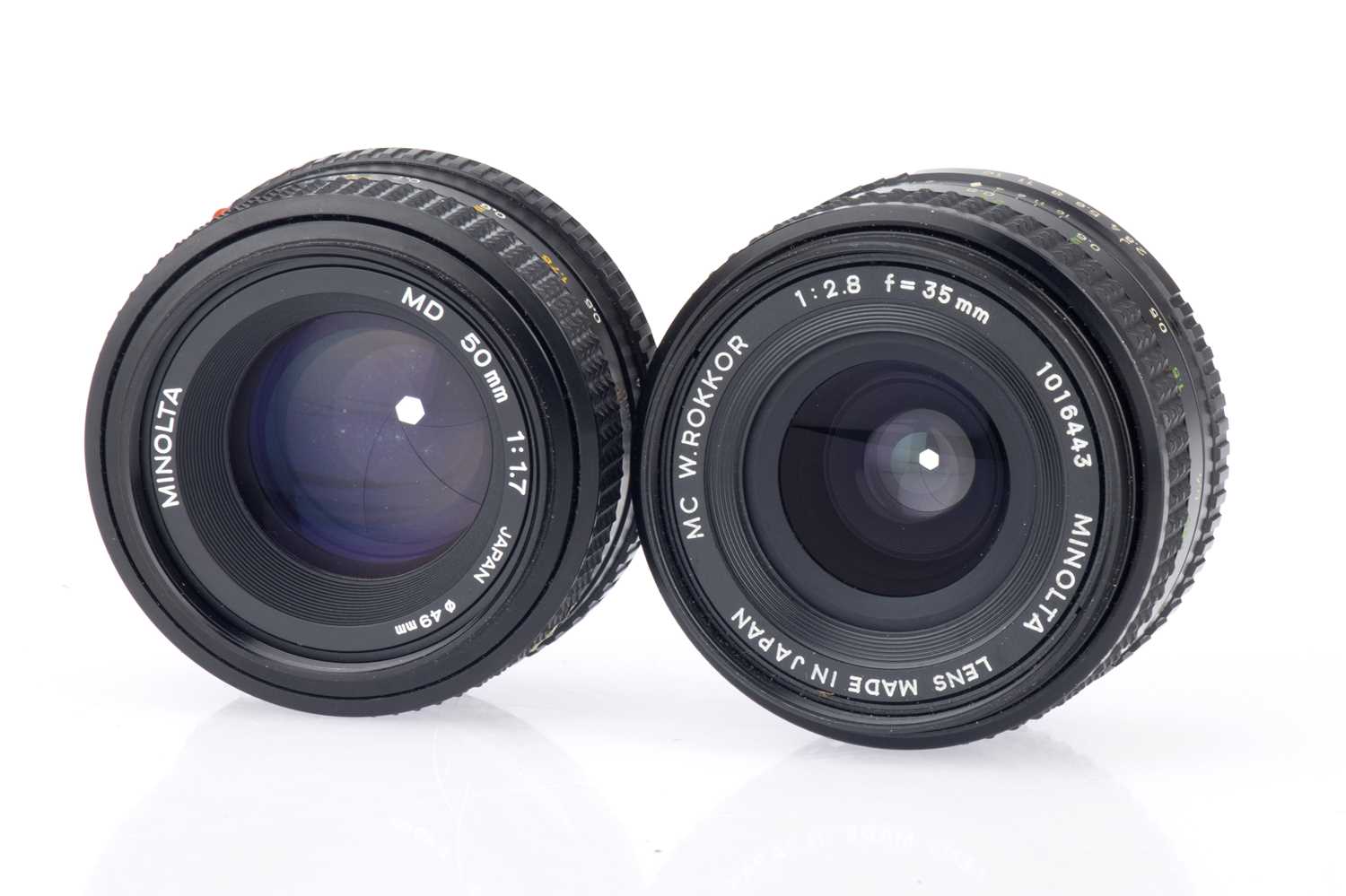 Lot 107 - Two Minolta Camera Lenses,