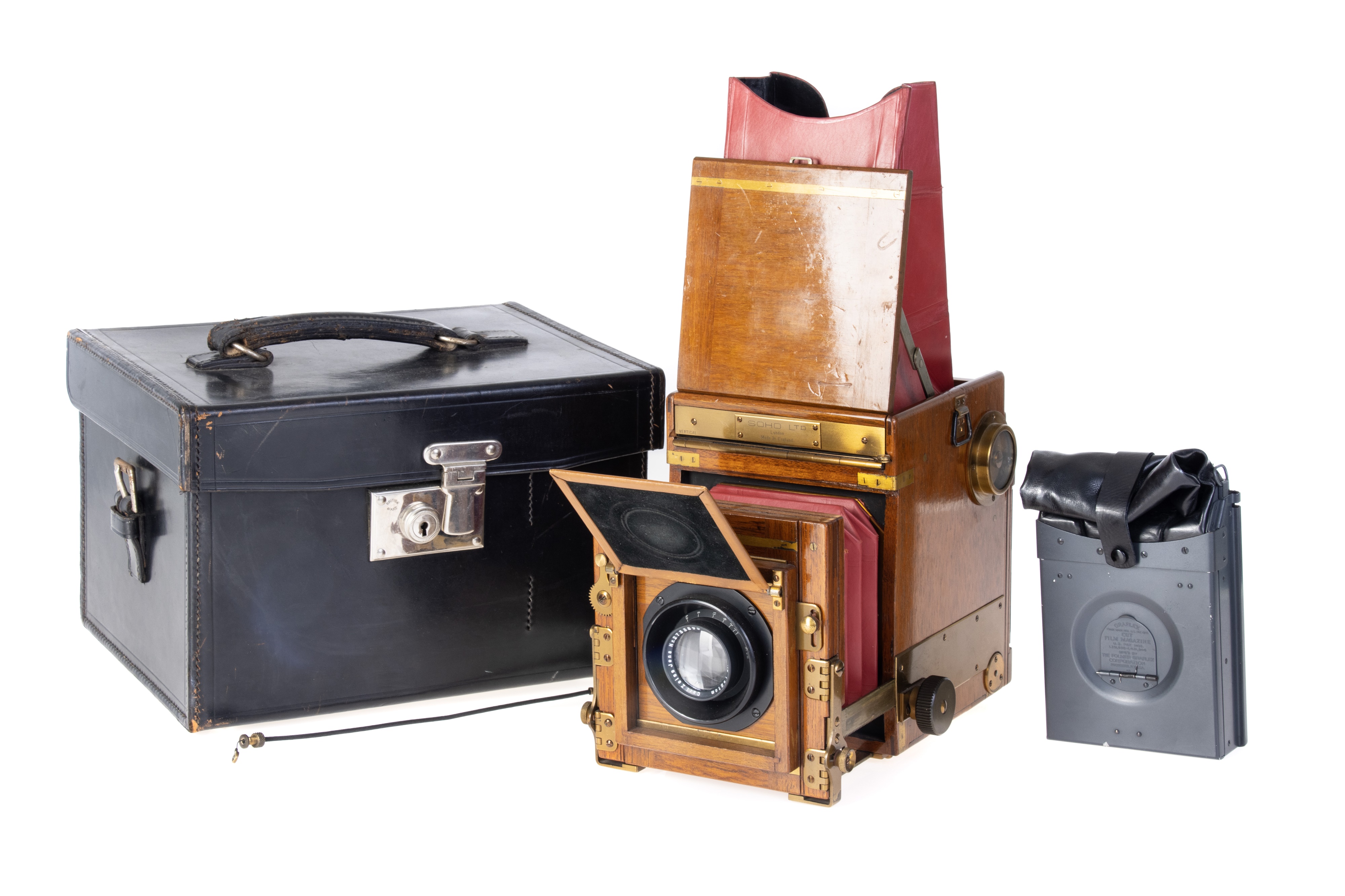 Lot 319 - A Soho Tropical Quarter Plate Reflex Camera,