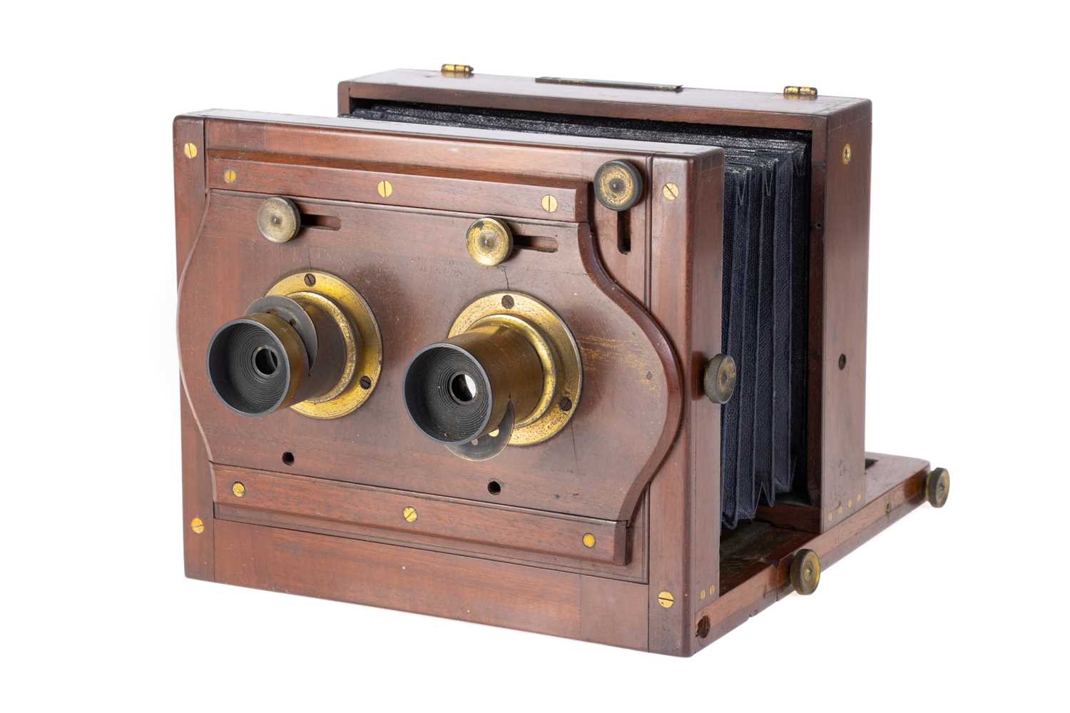 Lot 255 - A Mid 19th Century Stereo Tailboard Camera,