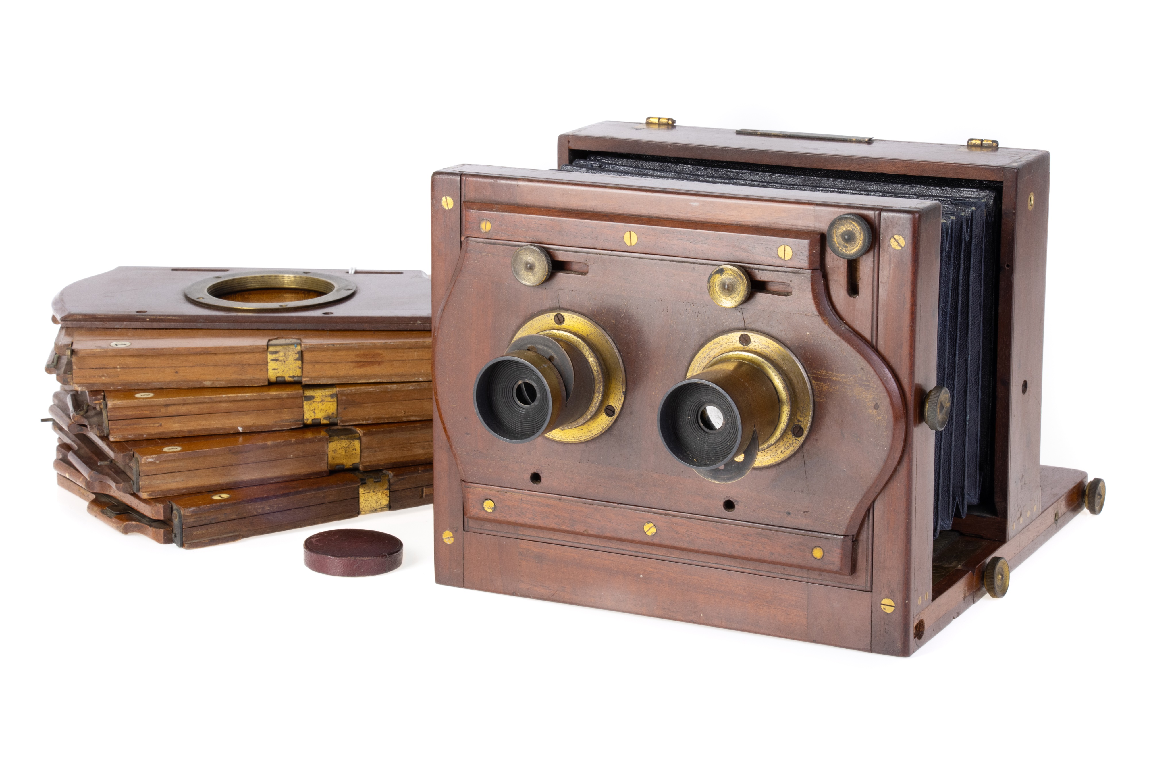 Lot 255 - A Mid 19th Century Stereo Tailboard Camera,