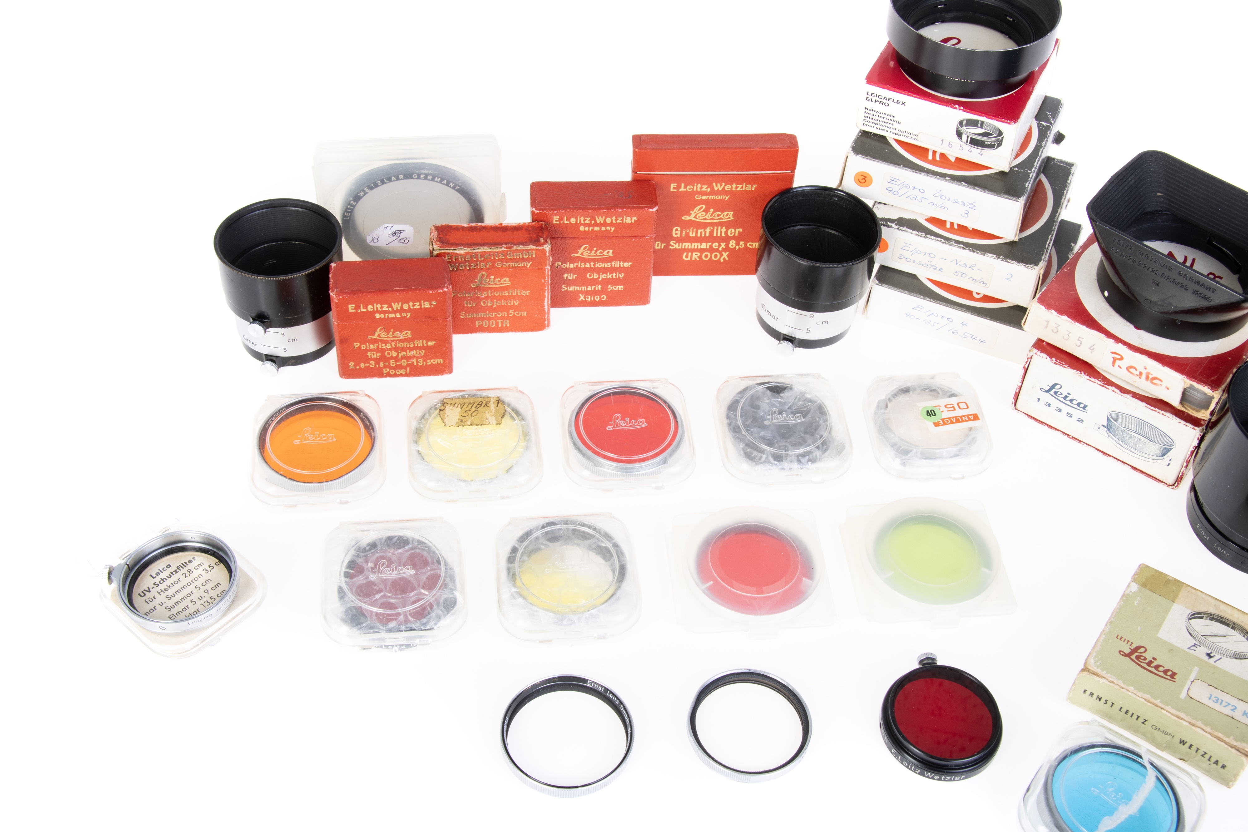 Lot 66 - A Selection of Leica Lens Hoods & Filters,