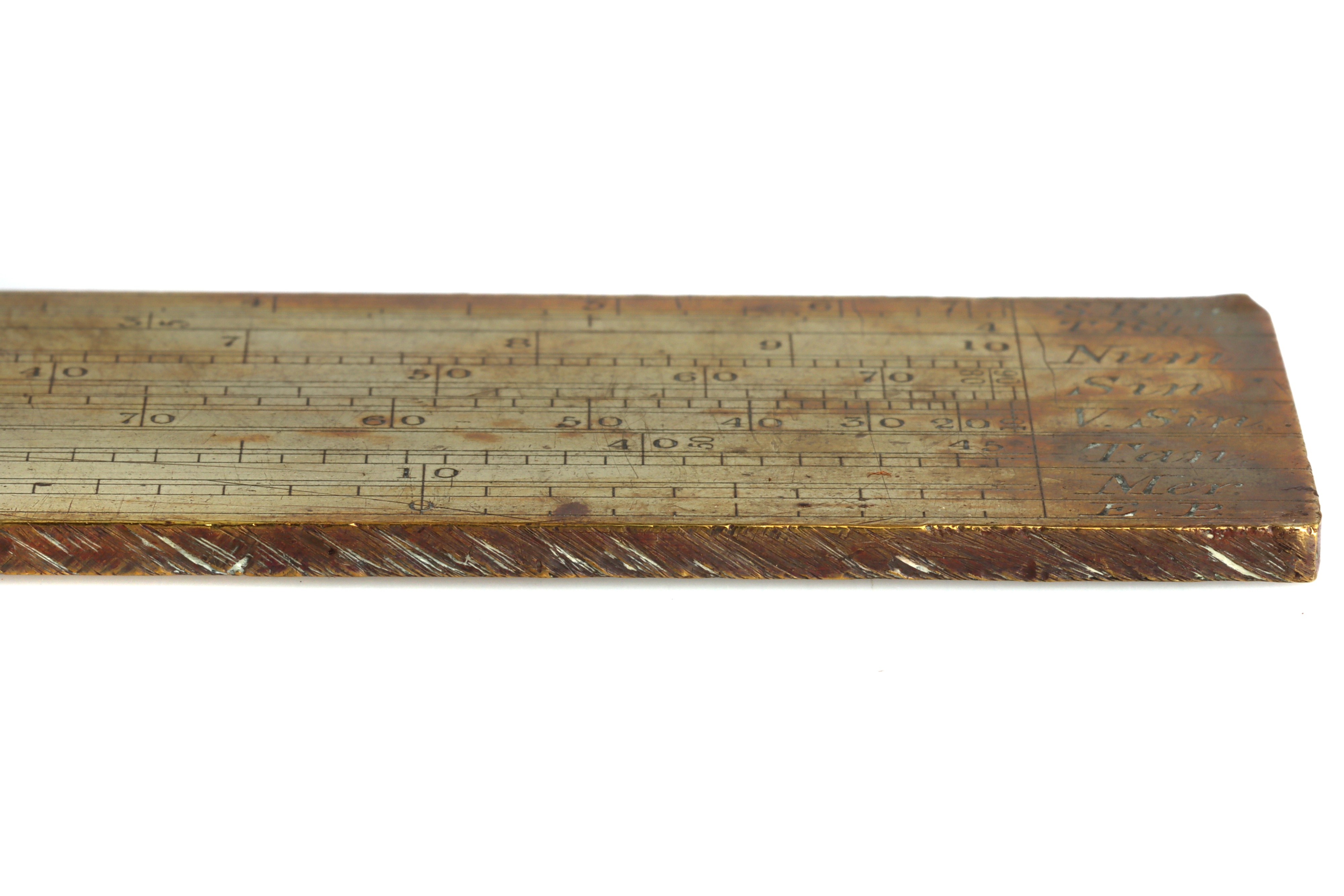 Lot 39 - A Military Gunter's Rule, With Indian Navy