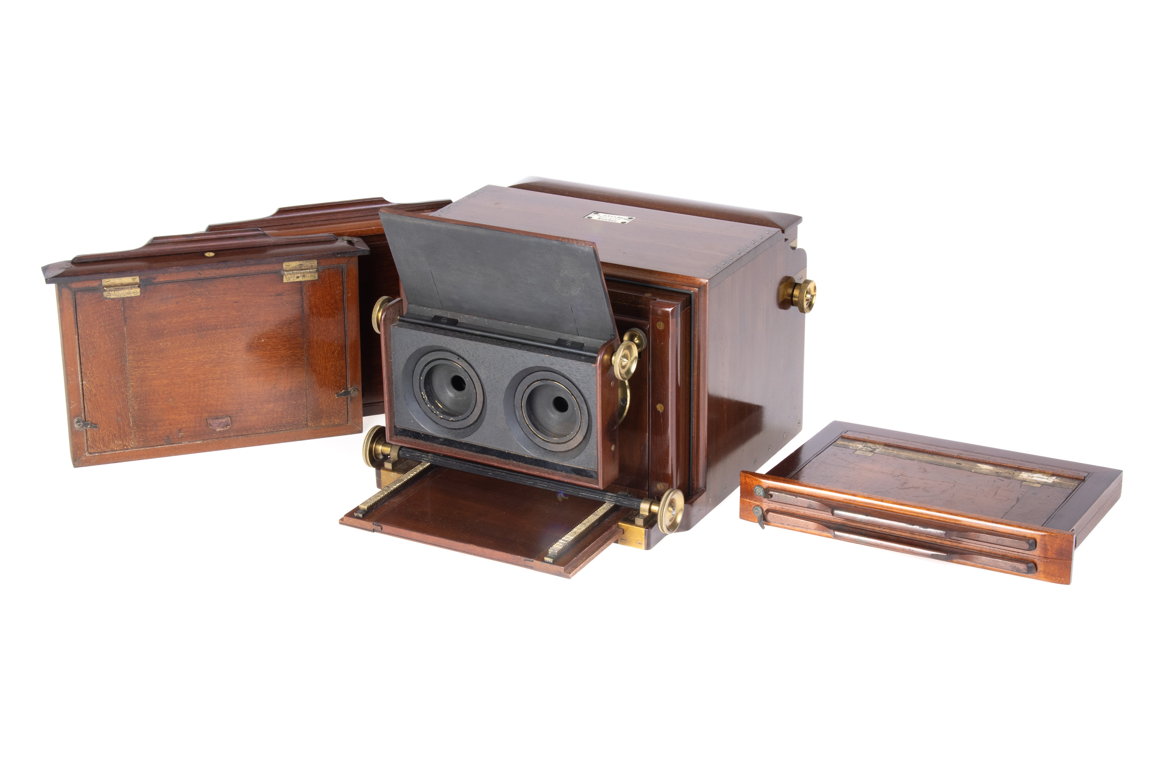 Lot 310 - A Fine J. H. Dallmeyer Stereo Sliding Box