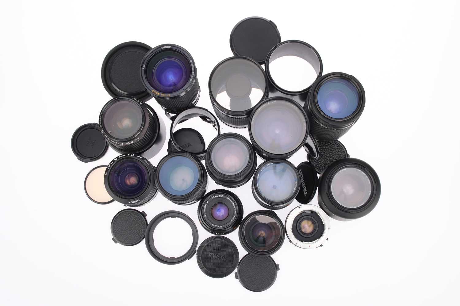 Lot 133 - A Selection of Minolta MD Mount Lenses,