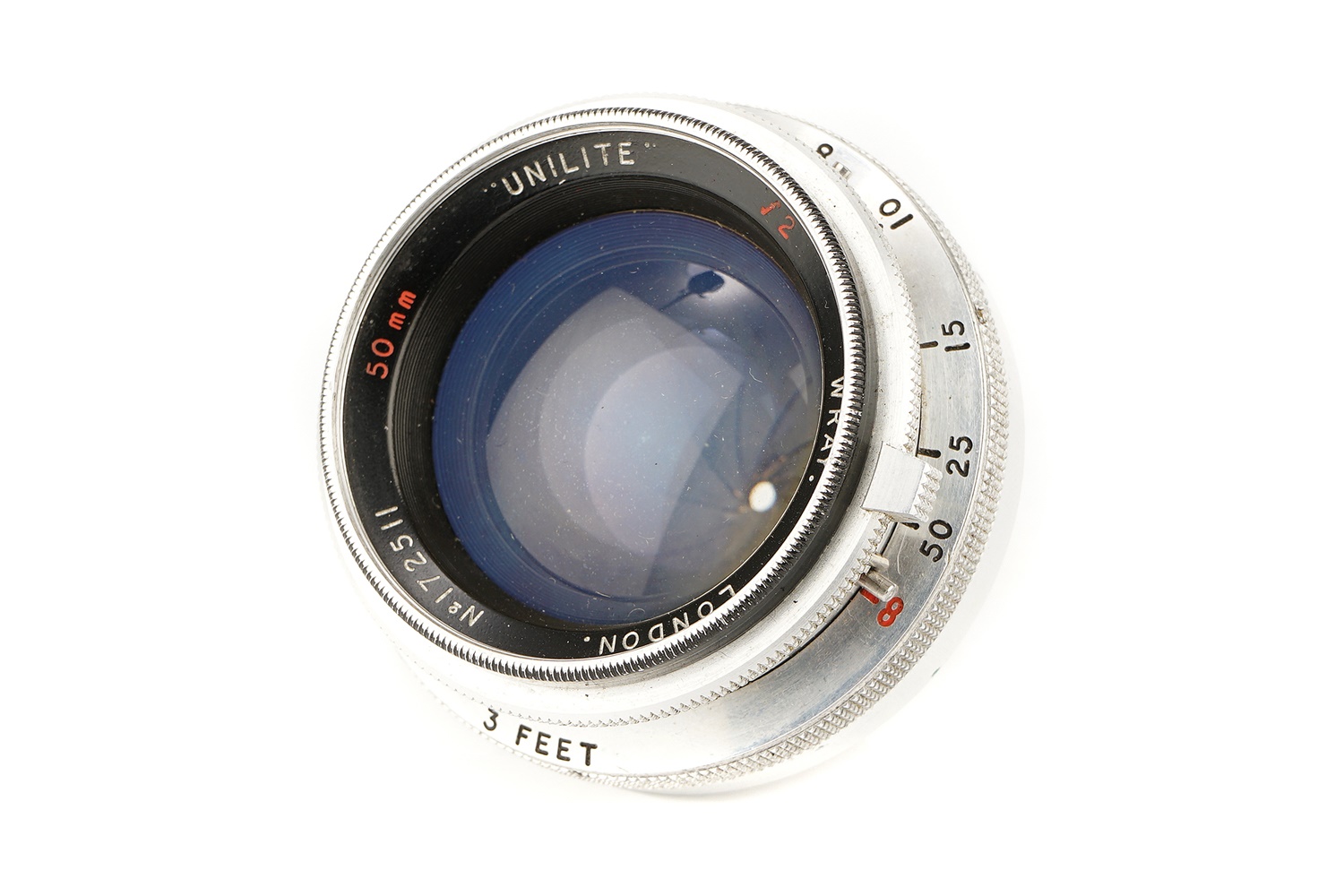 Lot 416 - A Wray Unilite f/2 50mm Lens,