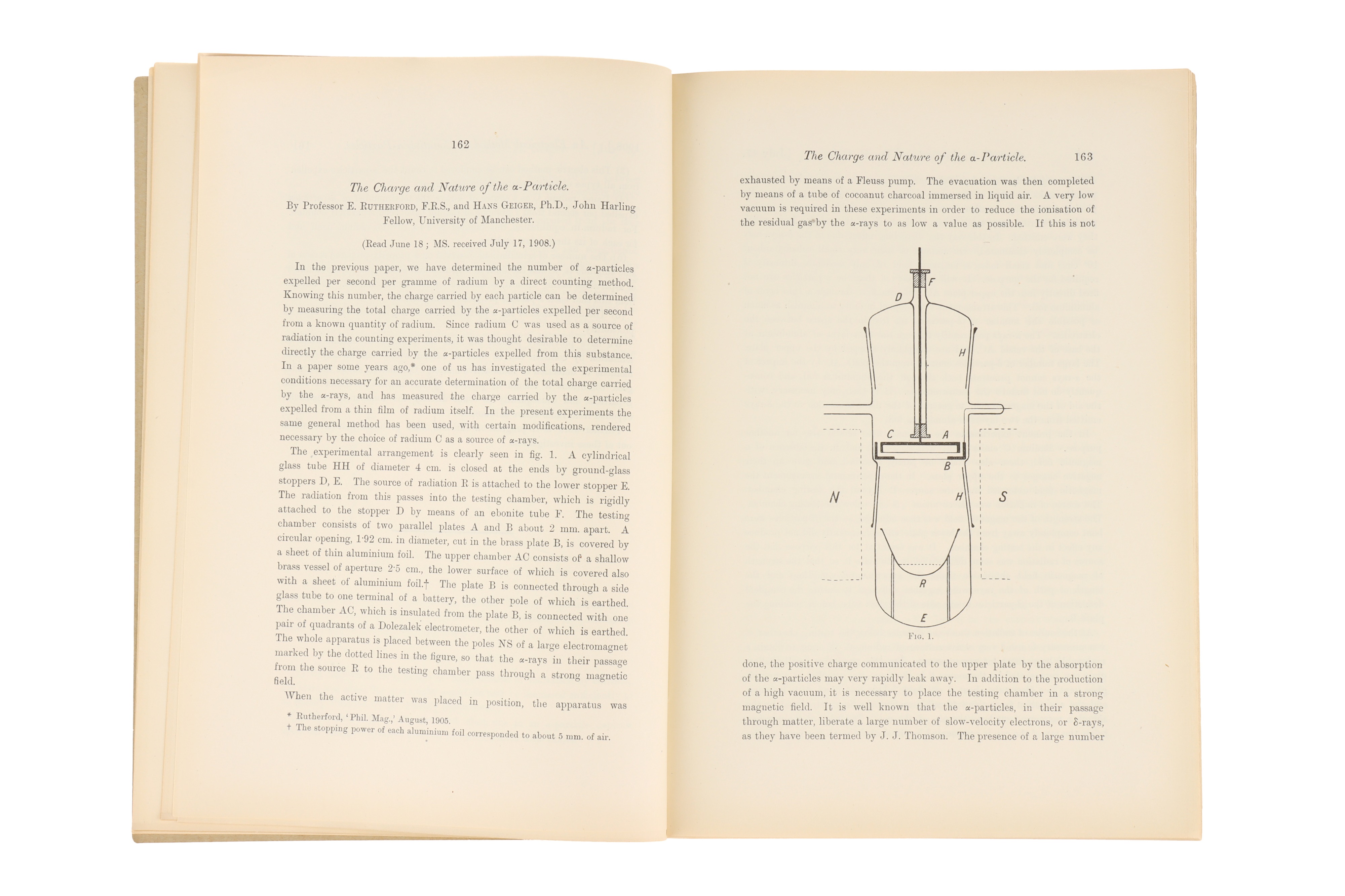 Lot 78 - Ernst Rutherford, Geiger, and Marsden, First