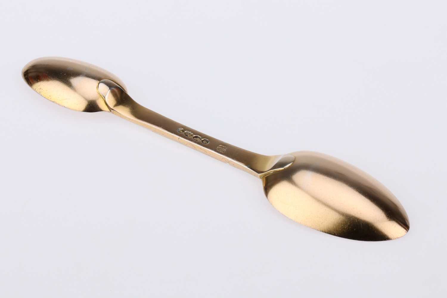 Lot 192 - A Silver Gilt Double Ended Medicine Spoon,