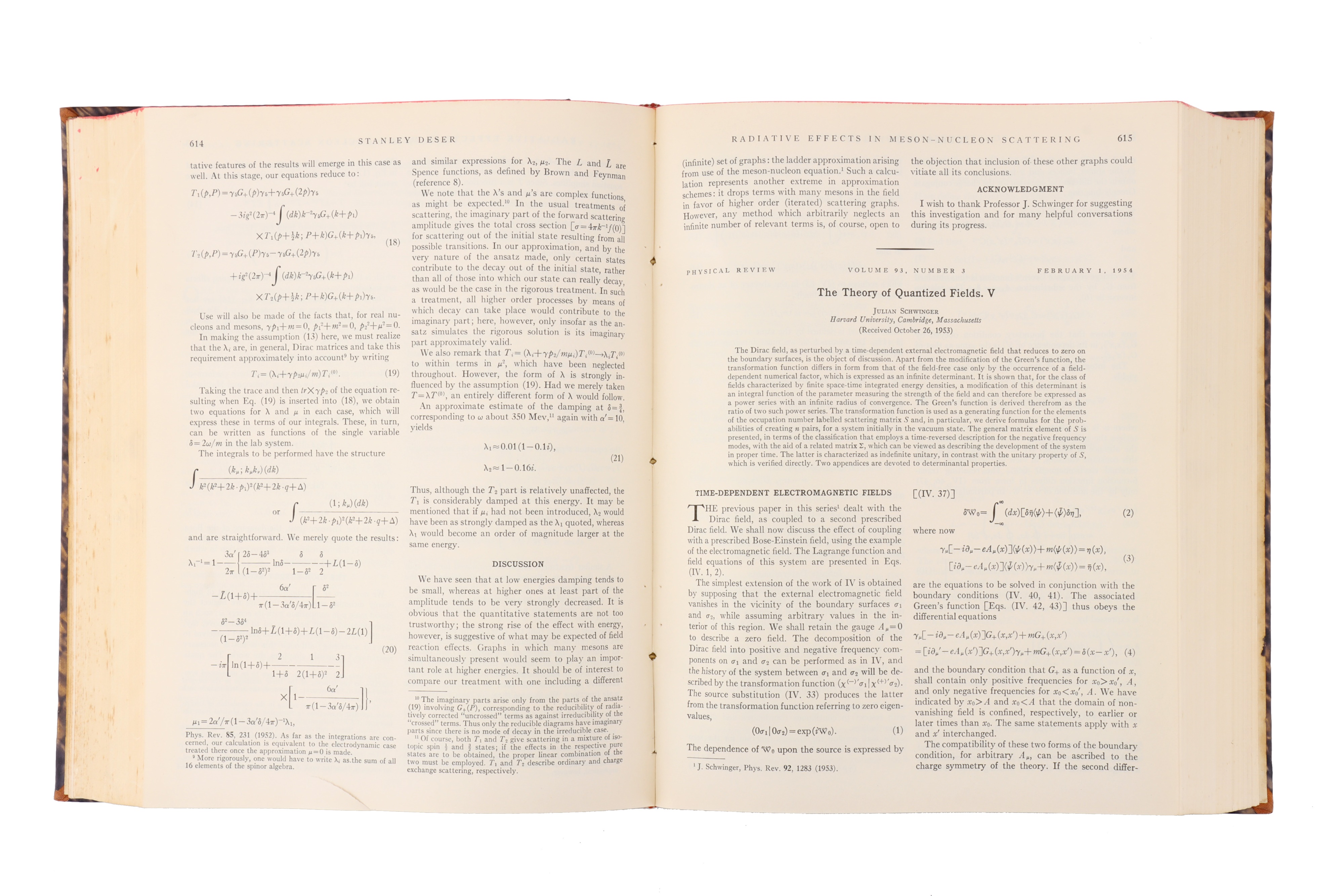 Lot 84 - Schwinger, Julian, 4 important papers,