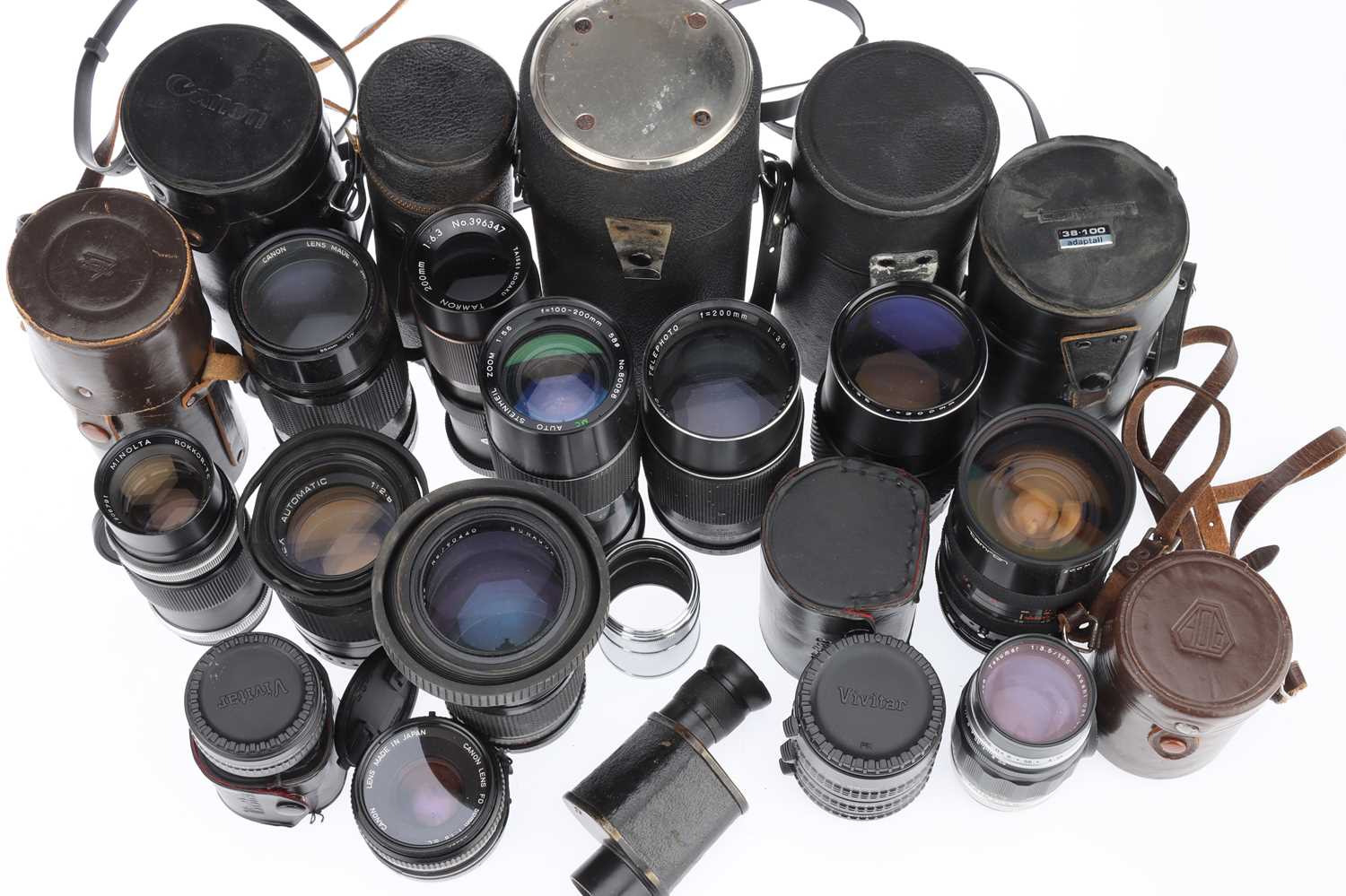Lot 361 - A Large Selection of Camera Lenses,