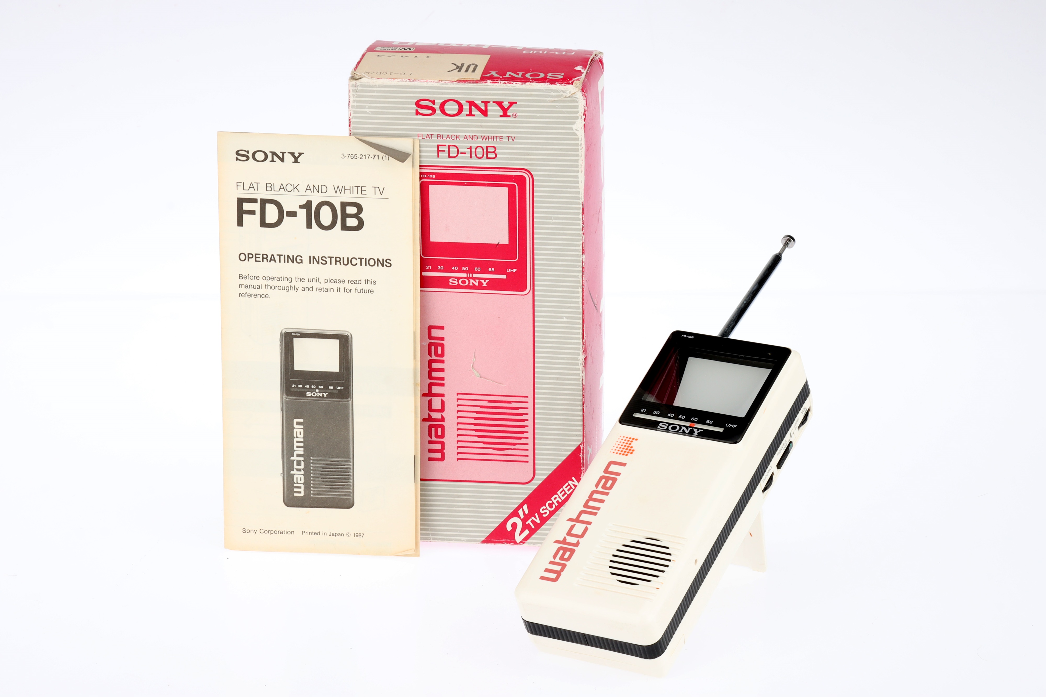 Lot 911 - A Sony Watchman Portable CRT Television,