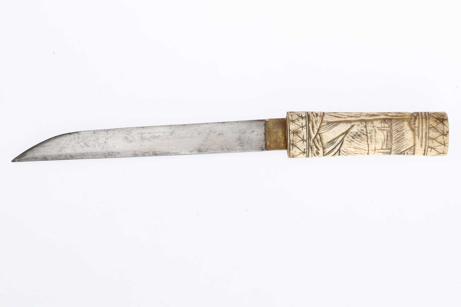 Lot 886 - A Japanese Bone Tanto / Kaiken Dagger,