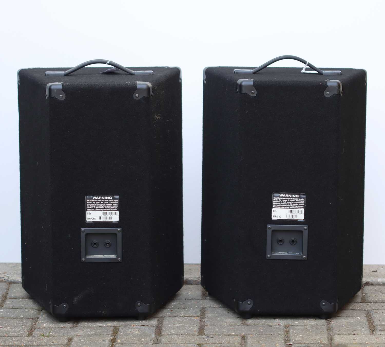 Lot 898 - A Pair of Yamaha S12e Speakers & Tripods,