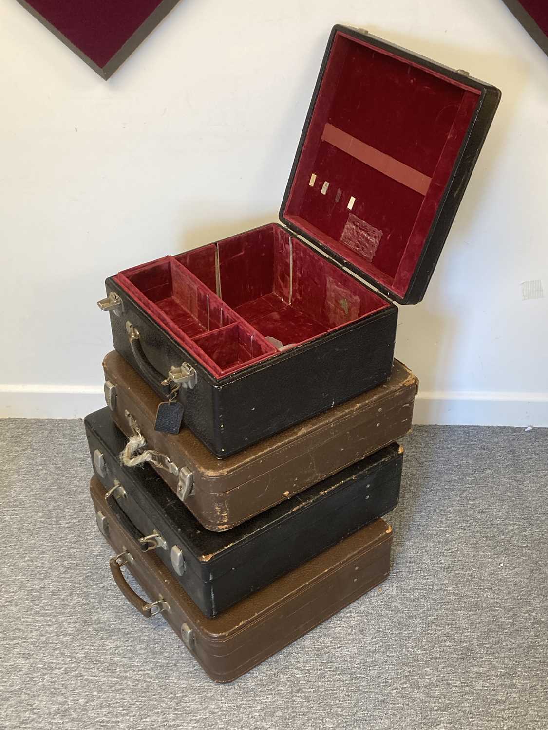 Lot 320 - Four Large Leather Linhof Camera Outfit