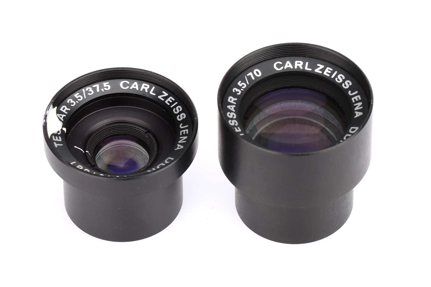 Lot 352 - A Pair of Carl Zeiss Jena Tessar Lens Blocks,